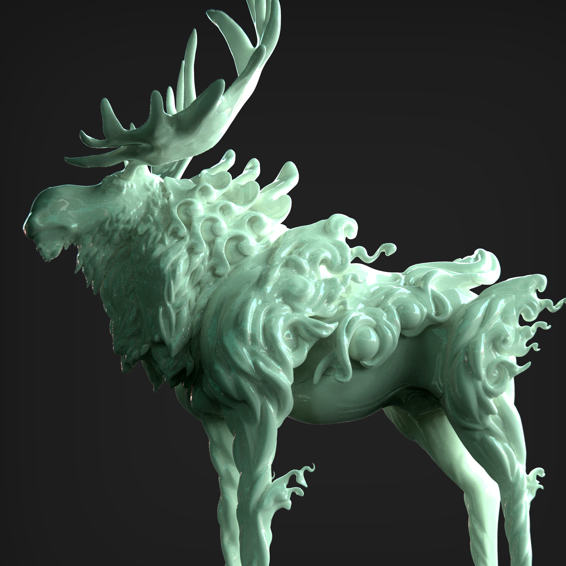 ArtStation - Moose Hero Prop Render