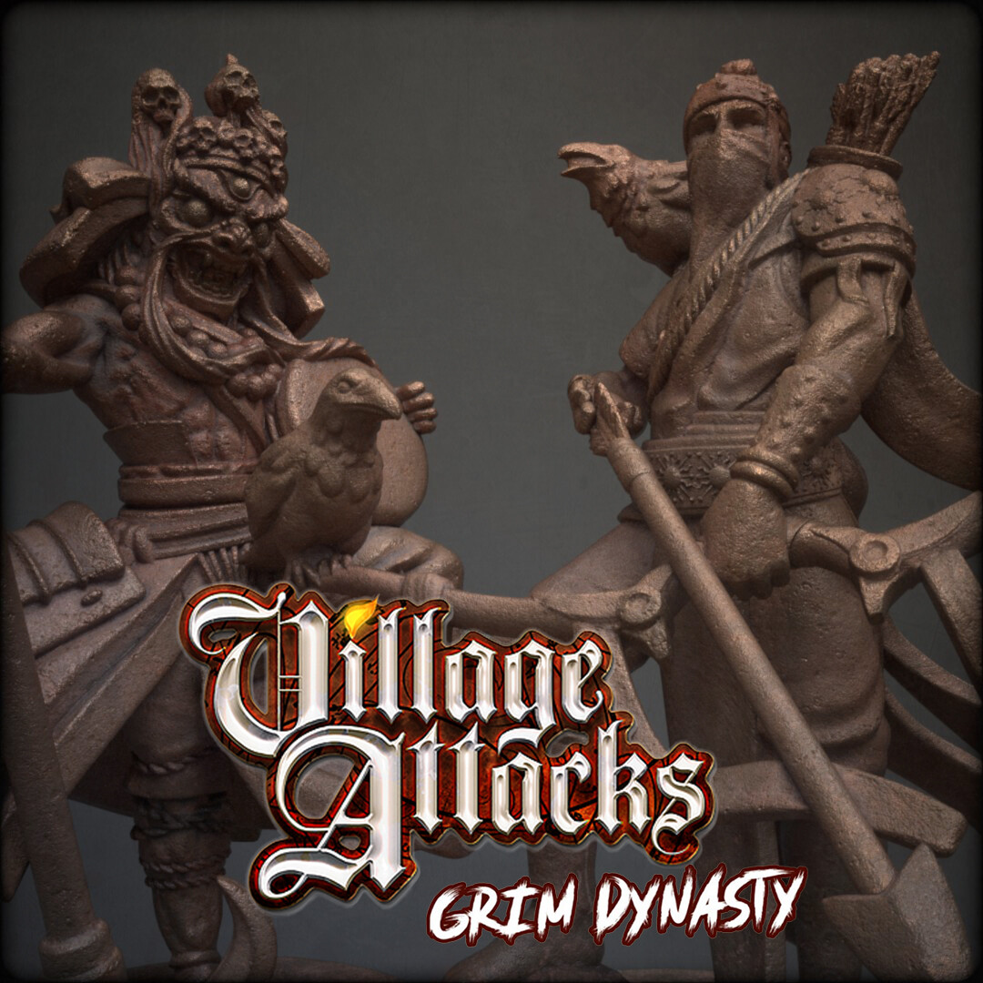ArtStation - Wrath Dancer & Celestial Archer - Village Attacks Grim Dynasty
