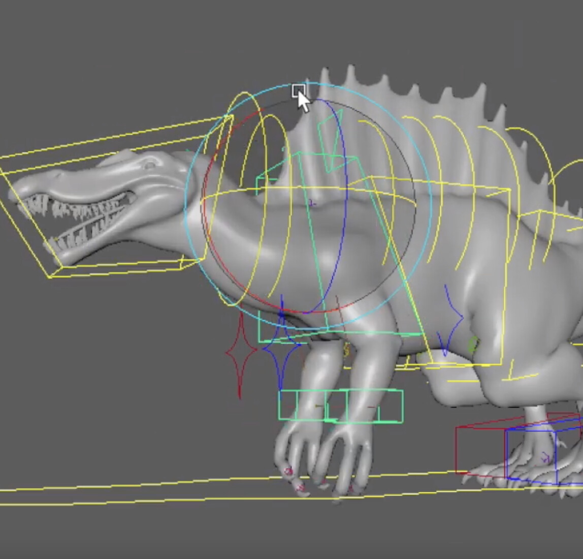 ArtStation - Dino Rigging Project Flow