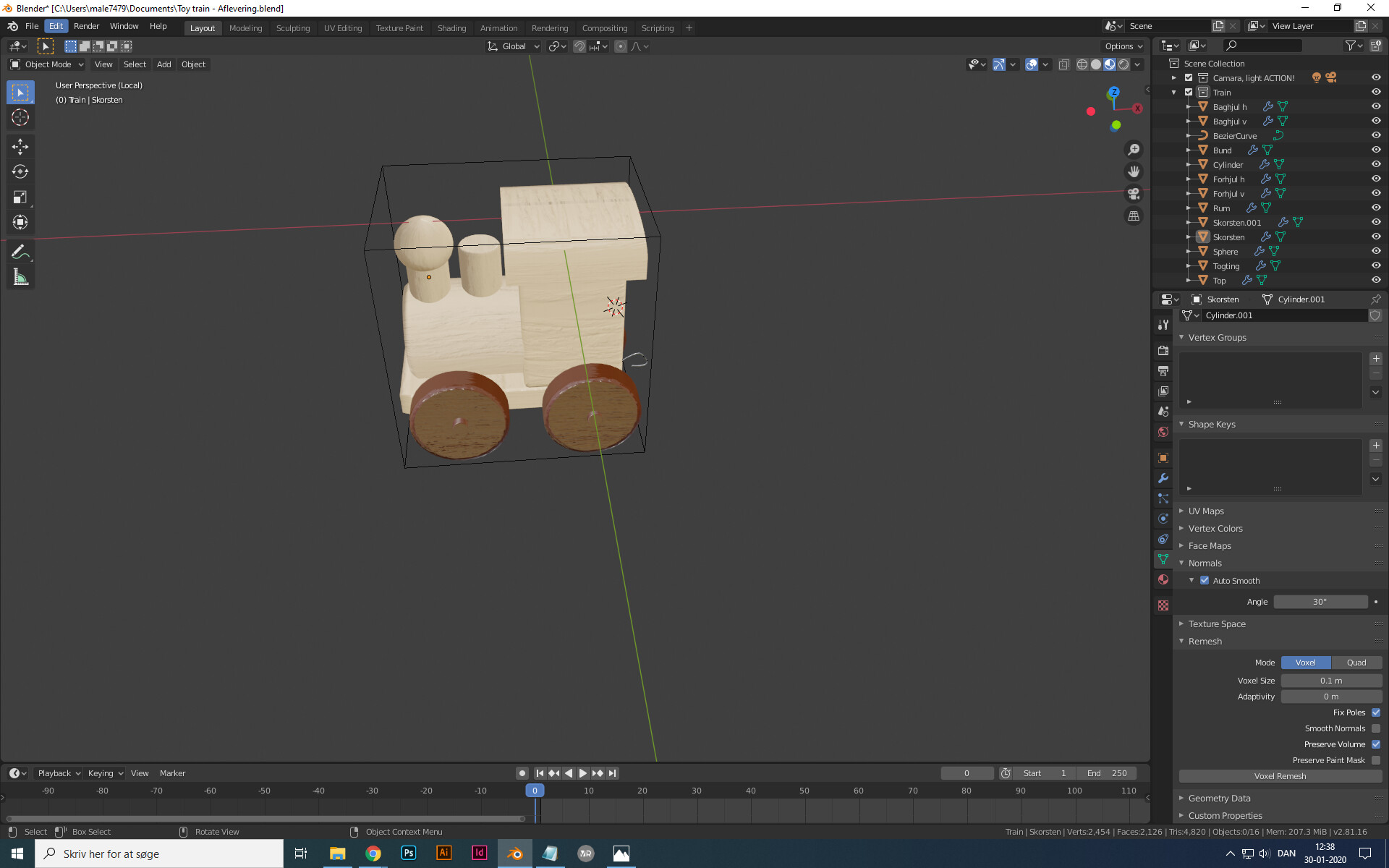 ArtStation - 3D Toy train - School project
