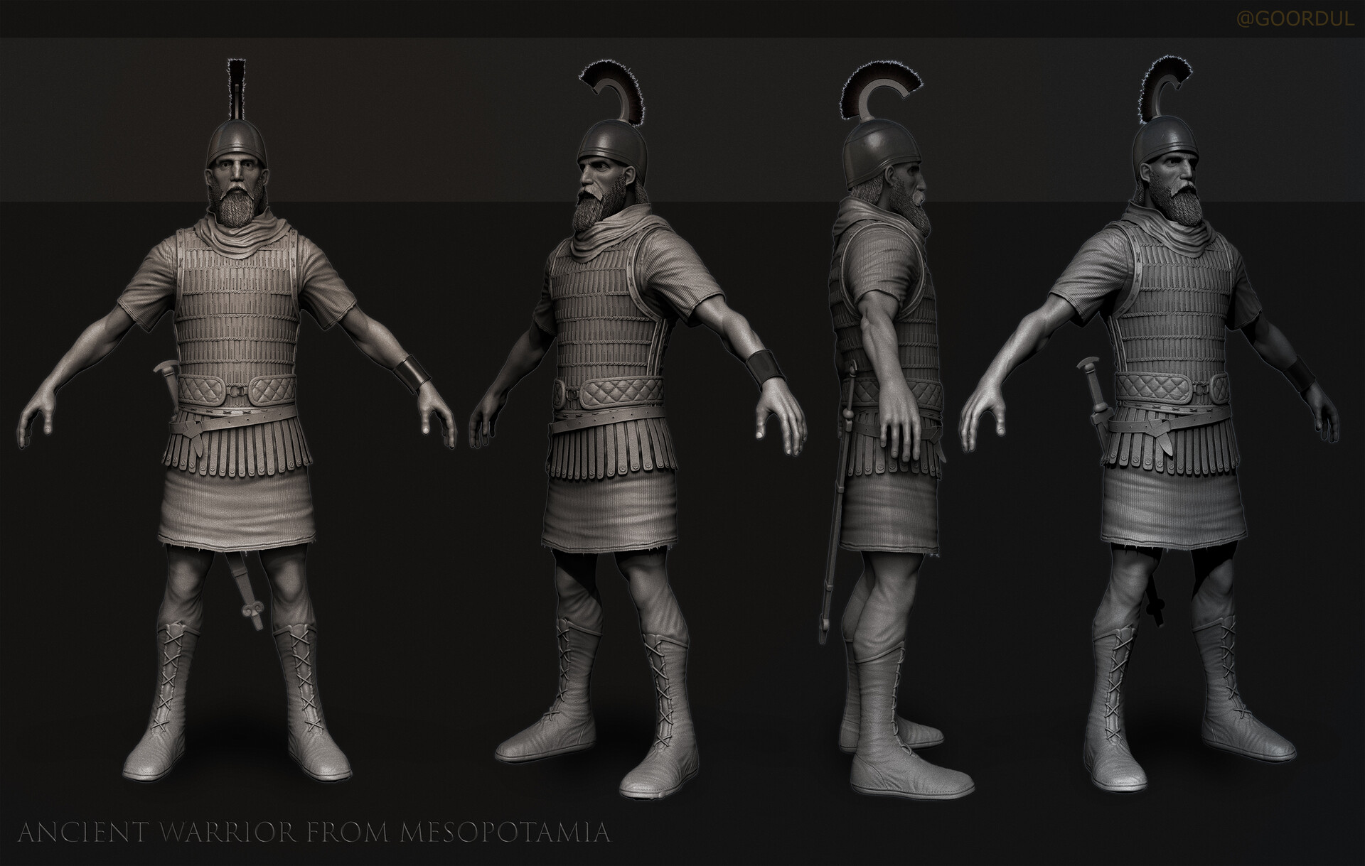 ArtStation - Ancient warrior from Mesopotamia