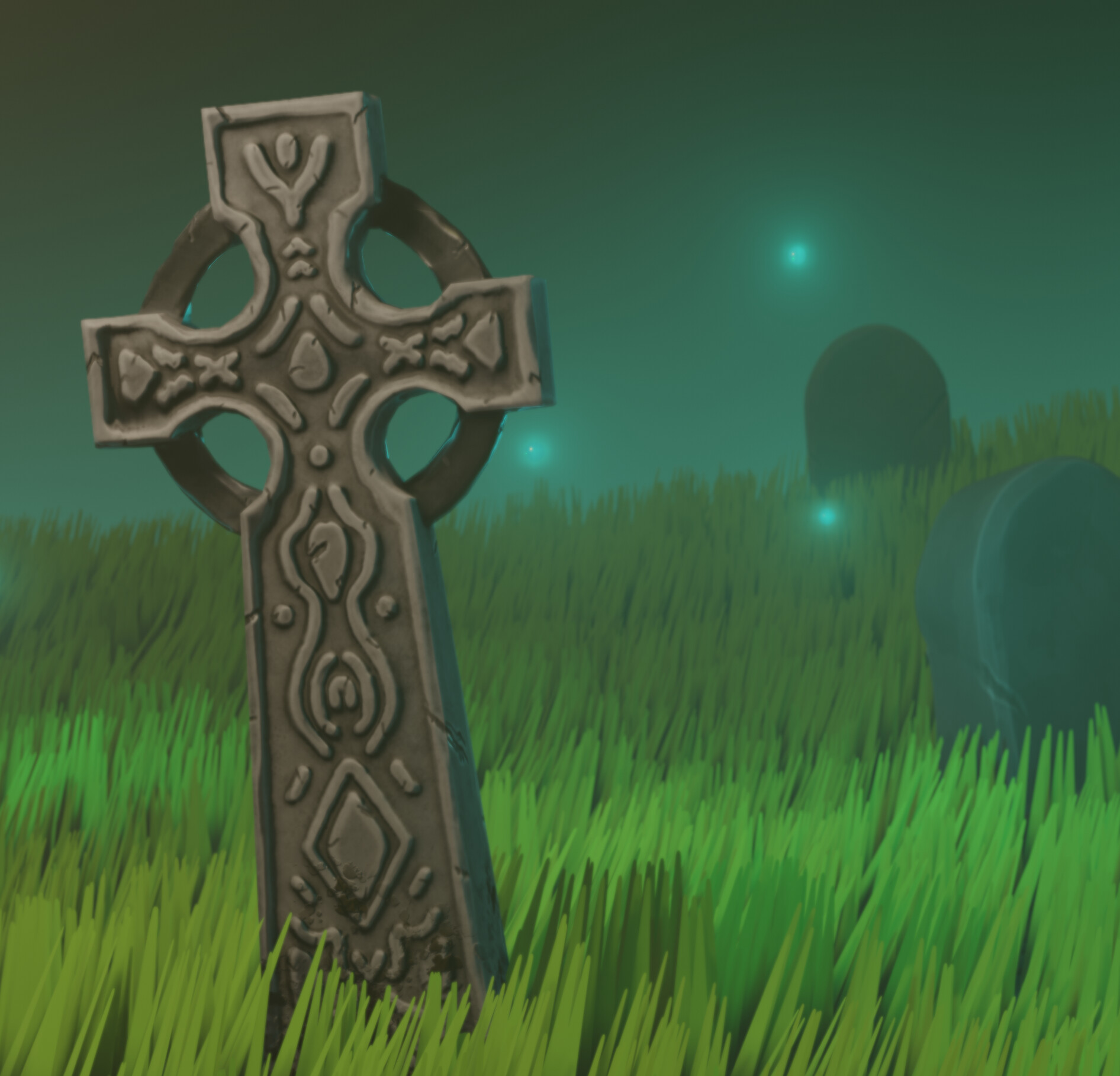 ArtStation - Stylized Tombstone
