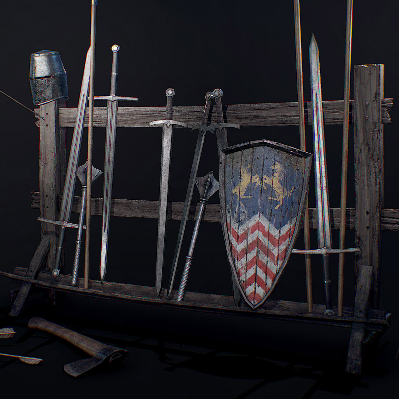 ArtStation - Medieval WeaponRack