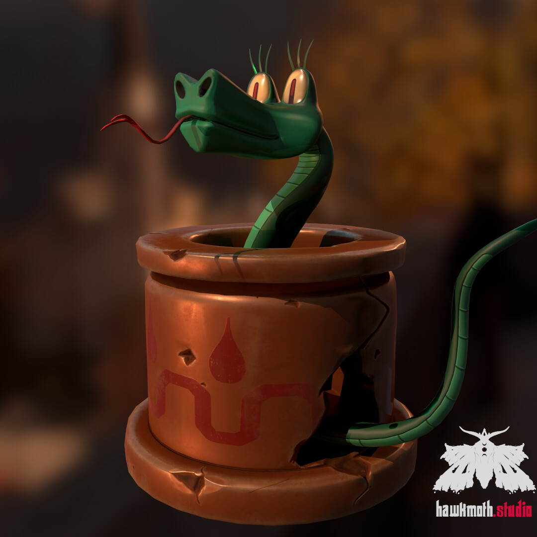 ArtStation - Snake in a Jar [stylized]