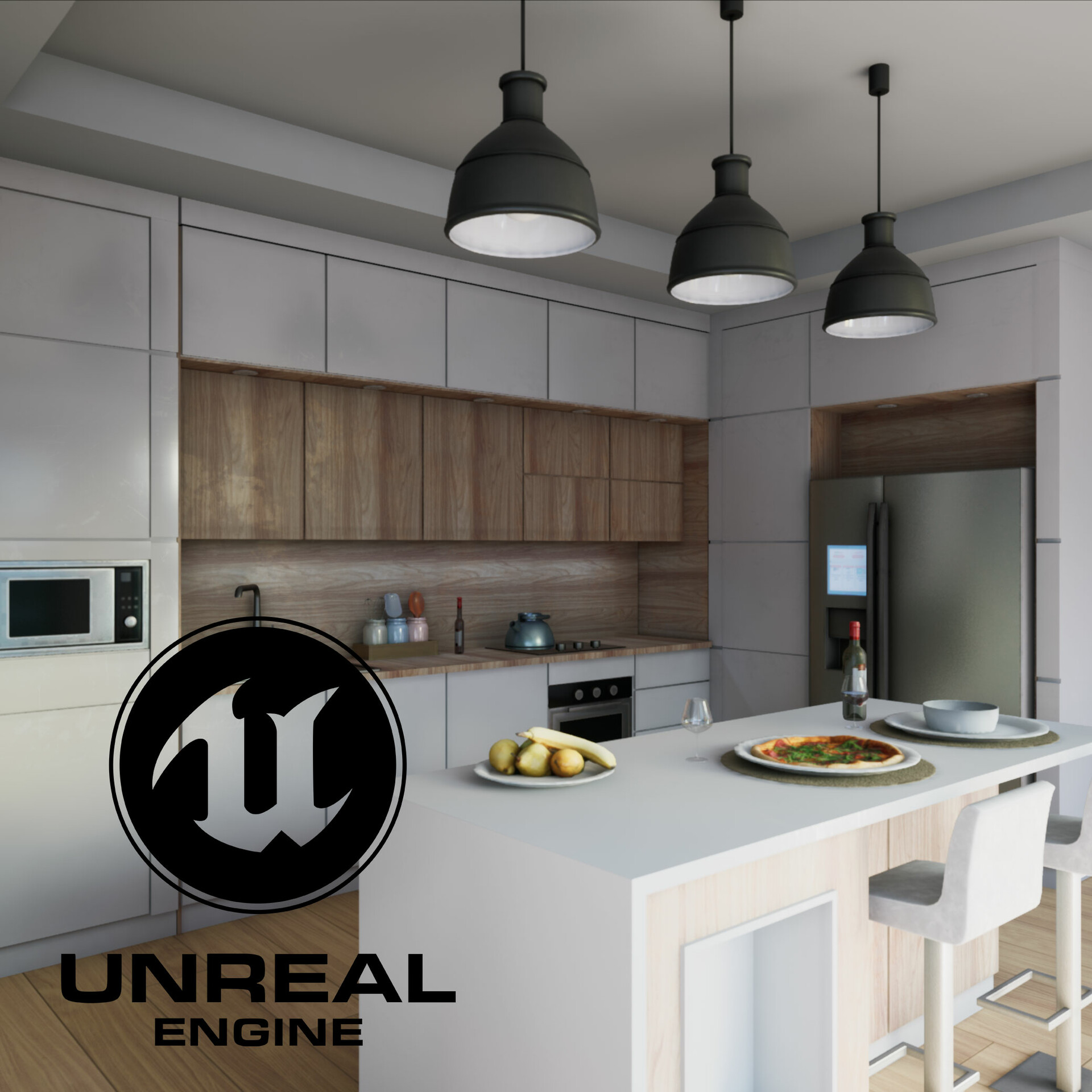 ArtStation - Modern kitchen Visualization - UE4