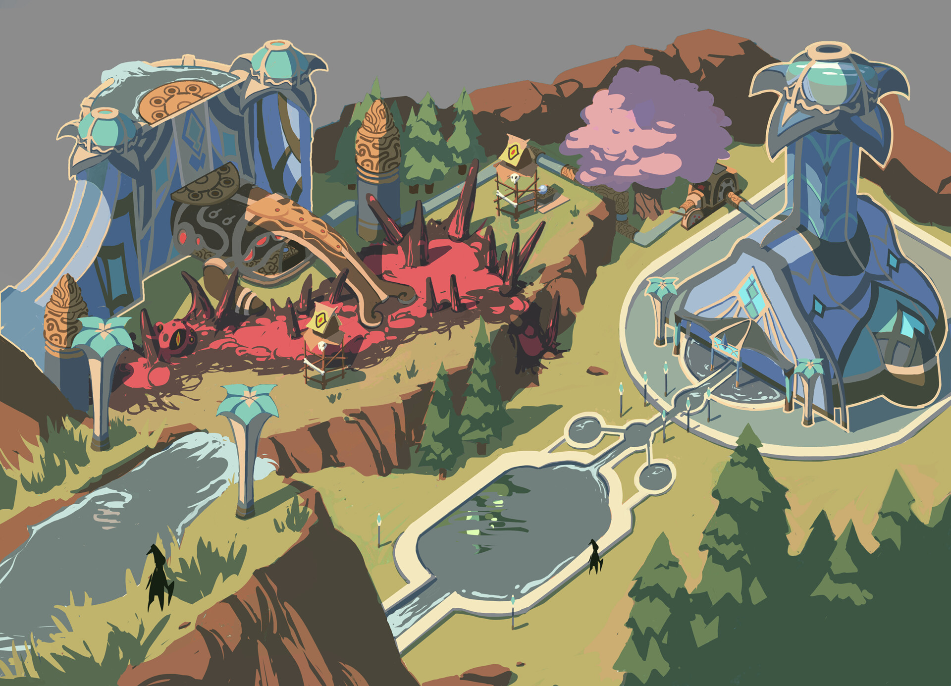 ArtStation - isometric map for zelda