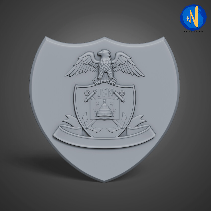 ArtStation - Badge for CNC printing