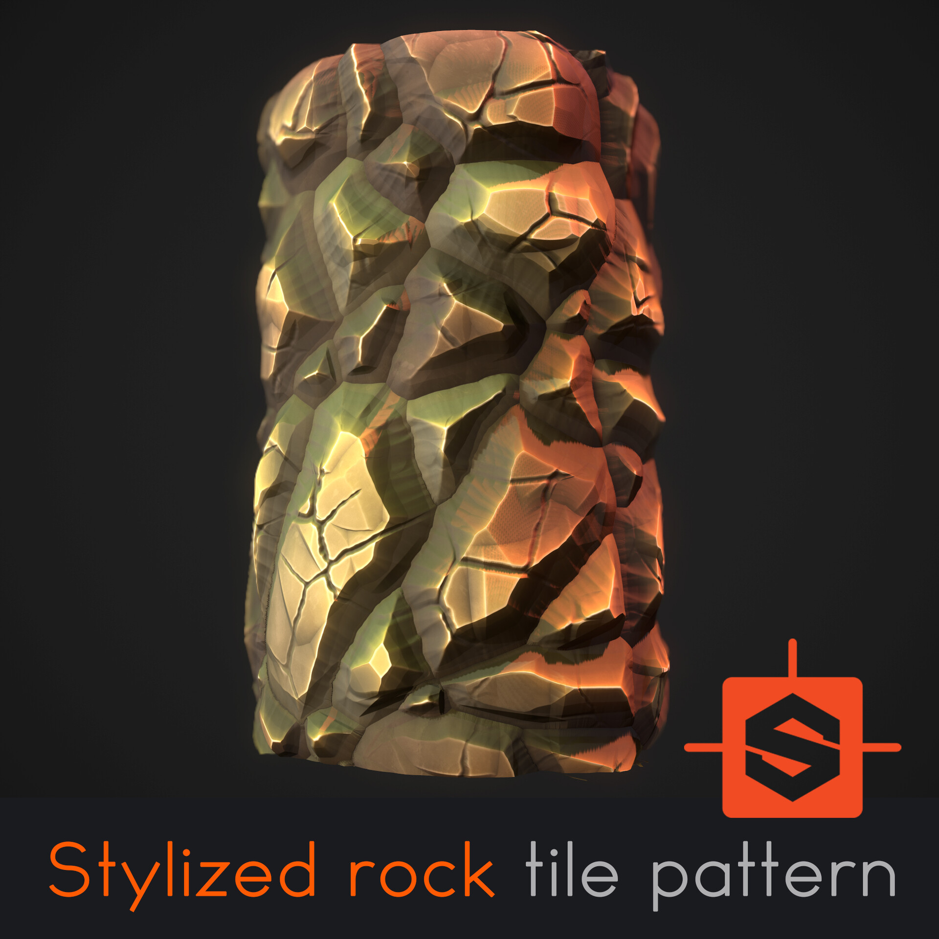ArtStation - Stylized rock tile pattern