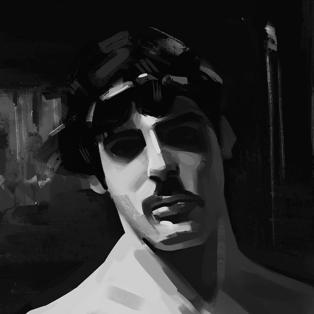 ArtStation - Sargent study focusing on shapes and values