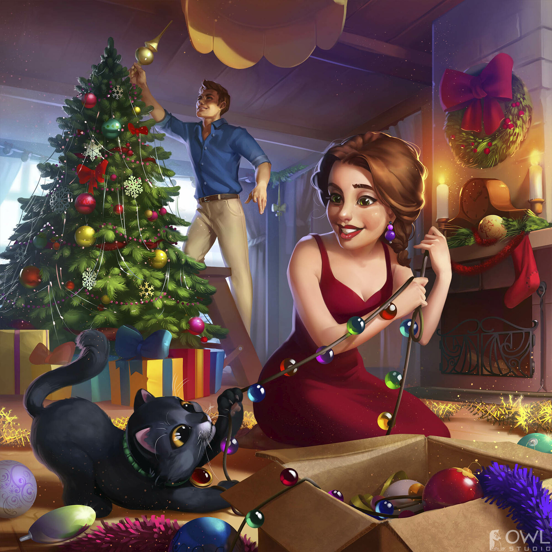 ArtStation - Xmas cartoon Illustrations