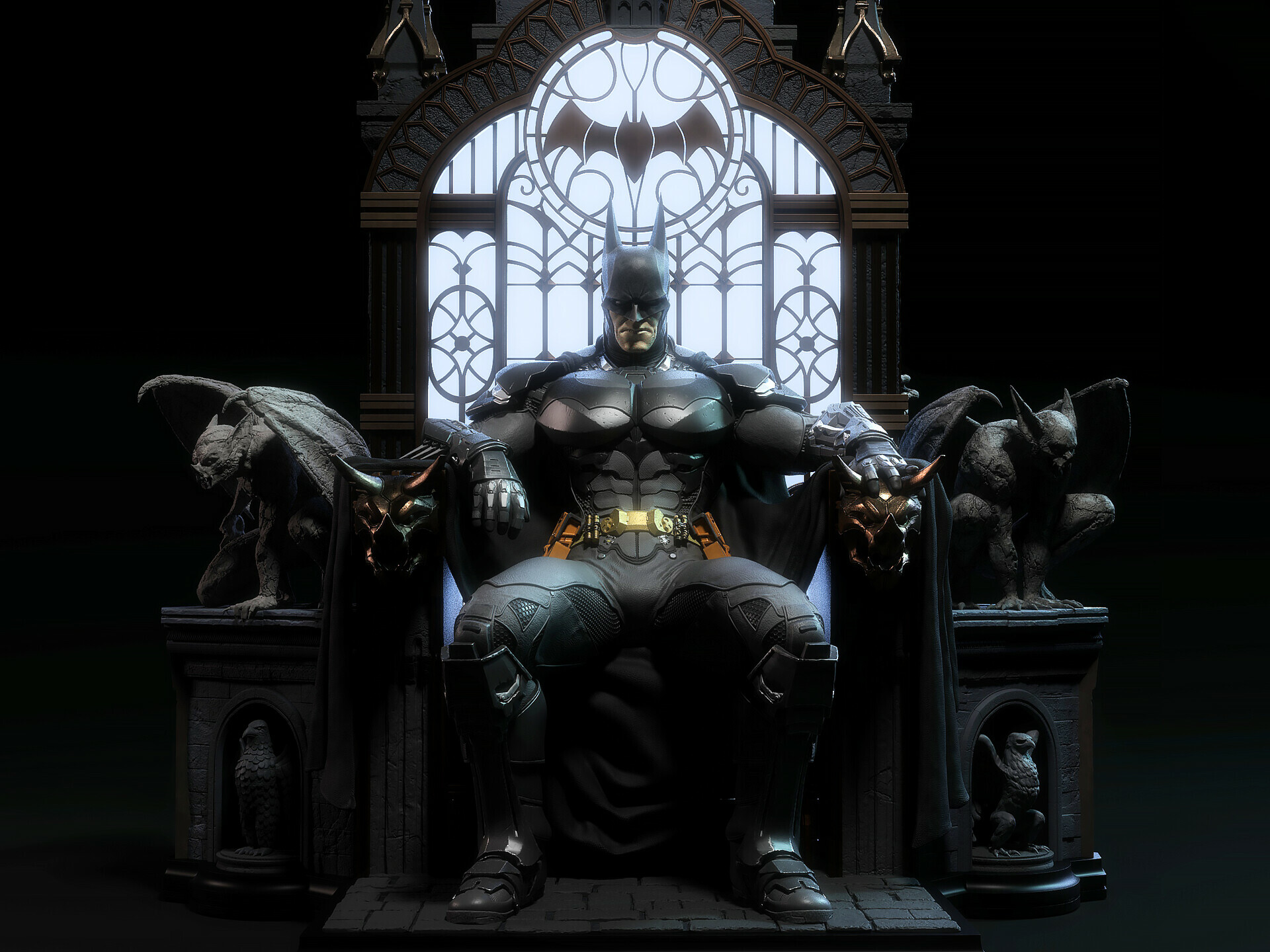 ArtStation - Batman on throne (Digital and printed version)