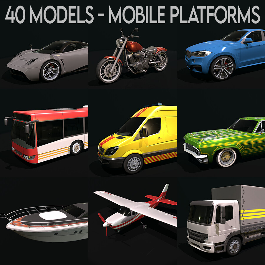 ArtStation - 40 low poly models - mobile games