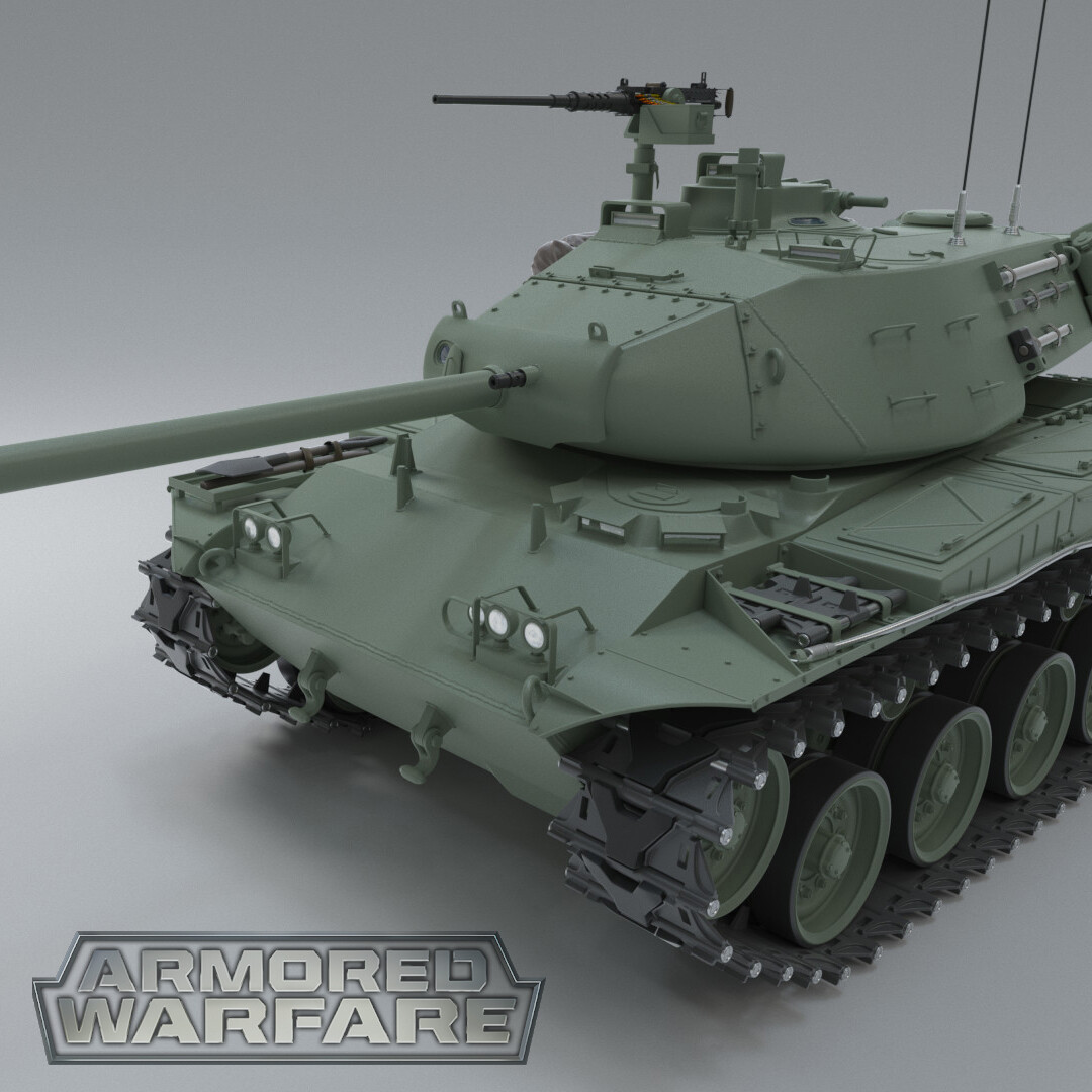 ArtStation - M41 Walker Bulldog Light Tank - High Poly