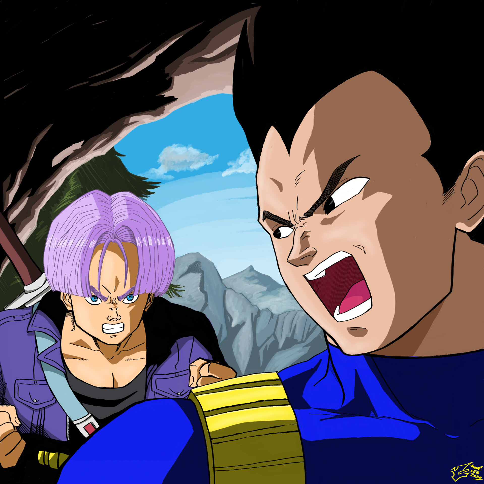 ArtStation - Vegeta and Trunks