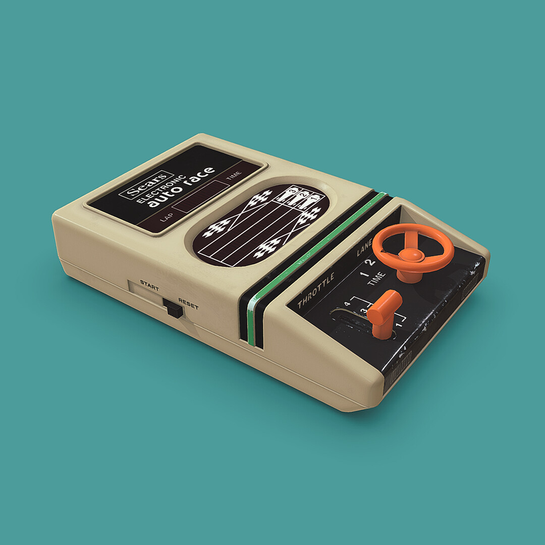 ArtStation - Auto Race - 80's Handheld Game