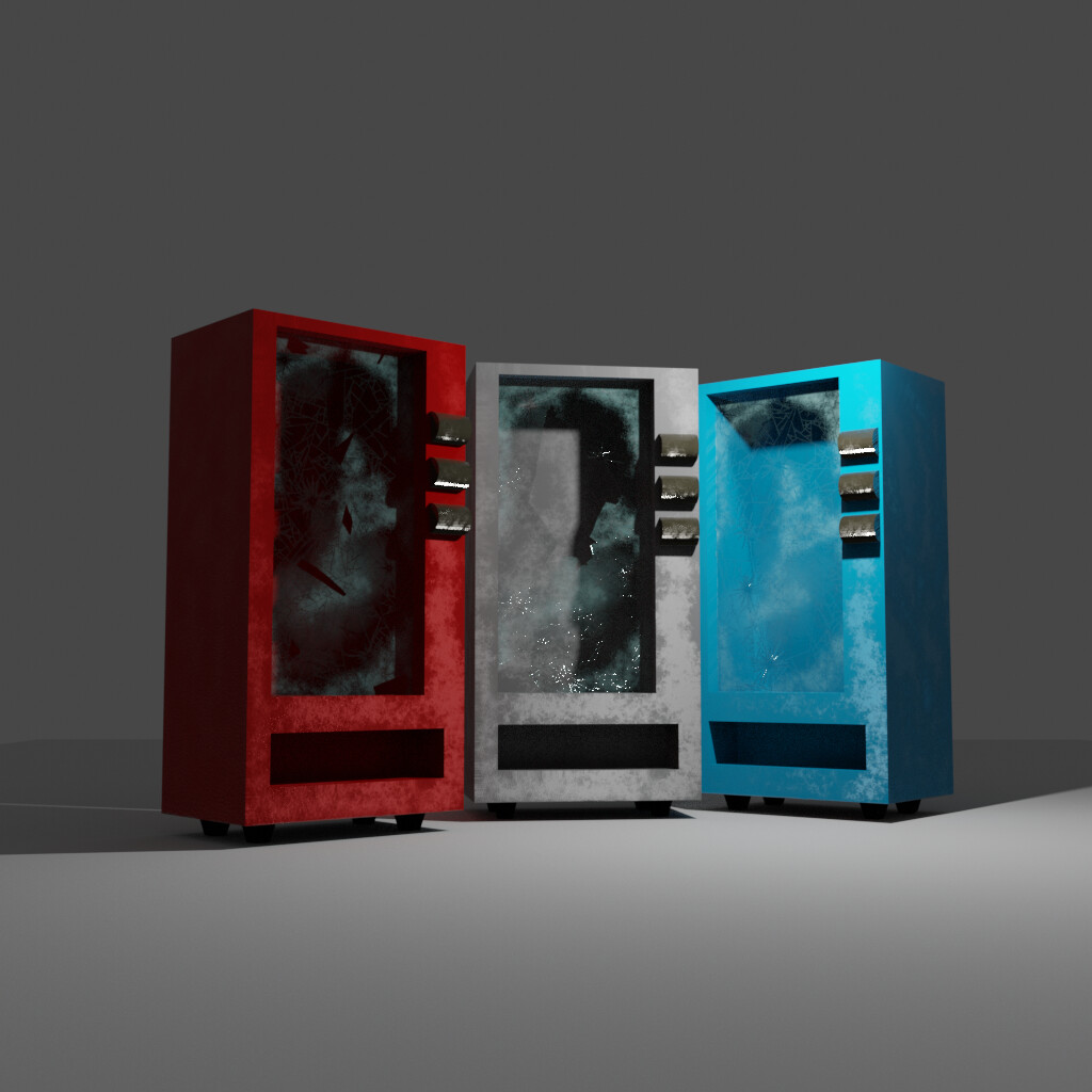 ArtStation - Project: Apocalypse Vending Machine Model 1 Blender Renders
