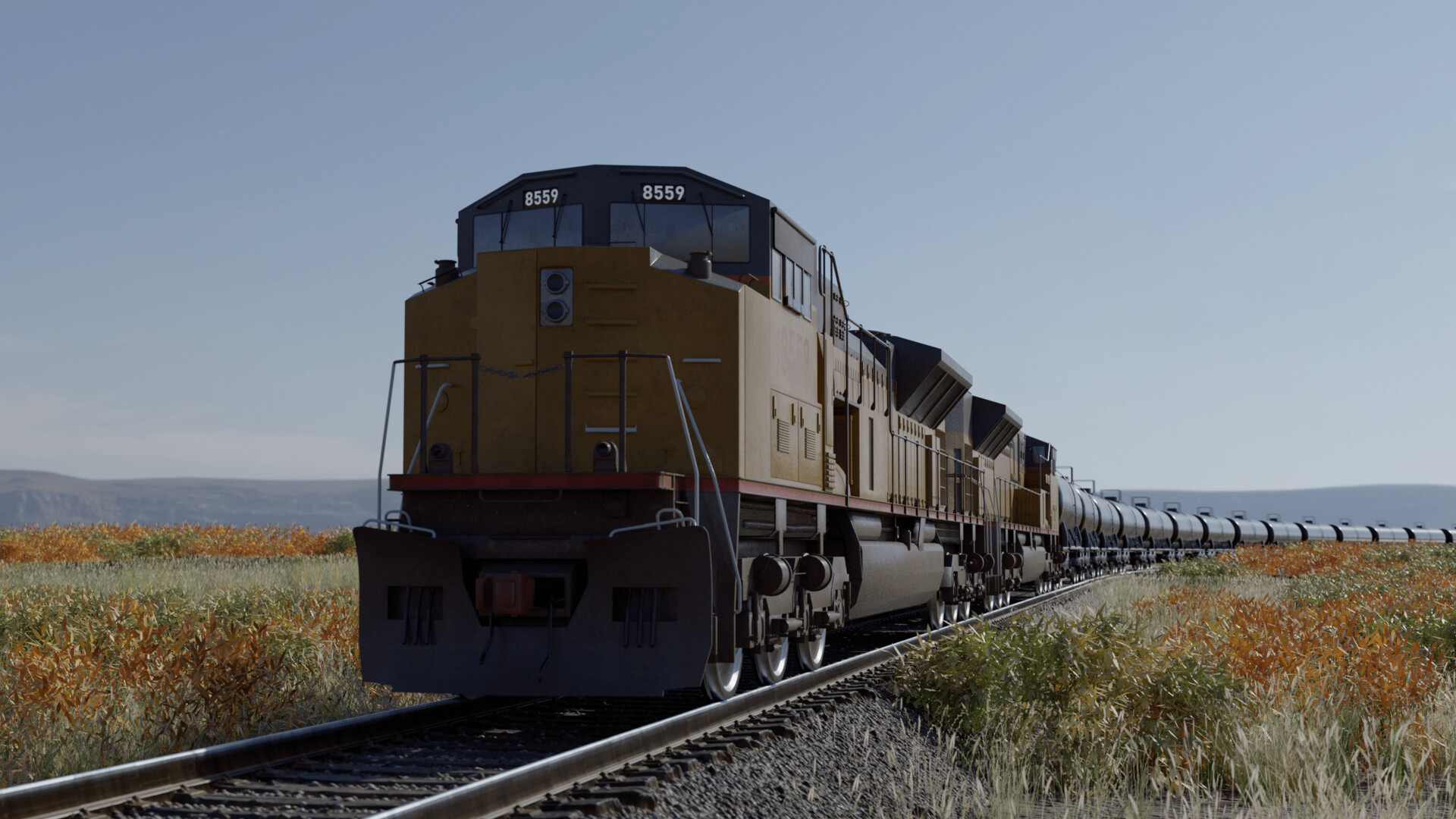 ArtStation - SD90MAC diesel engine Union Pacific