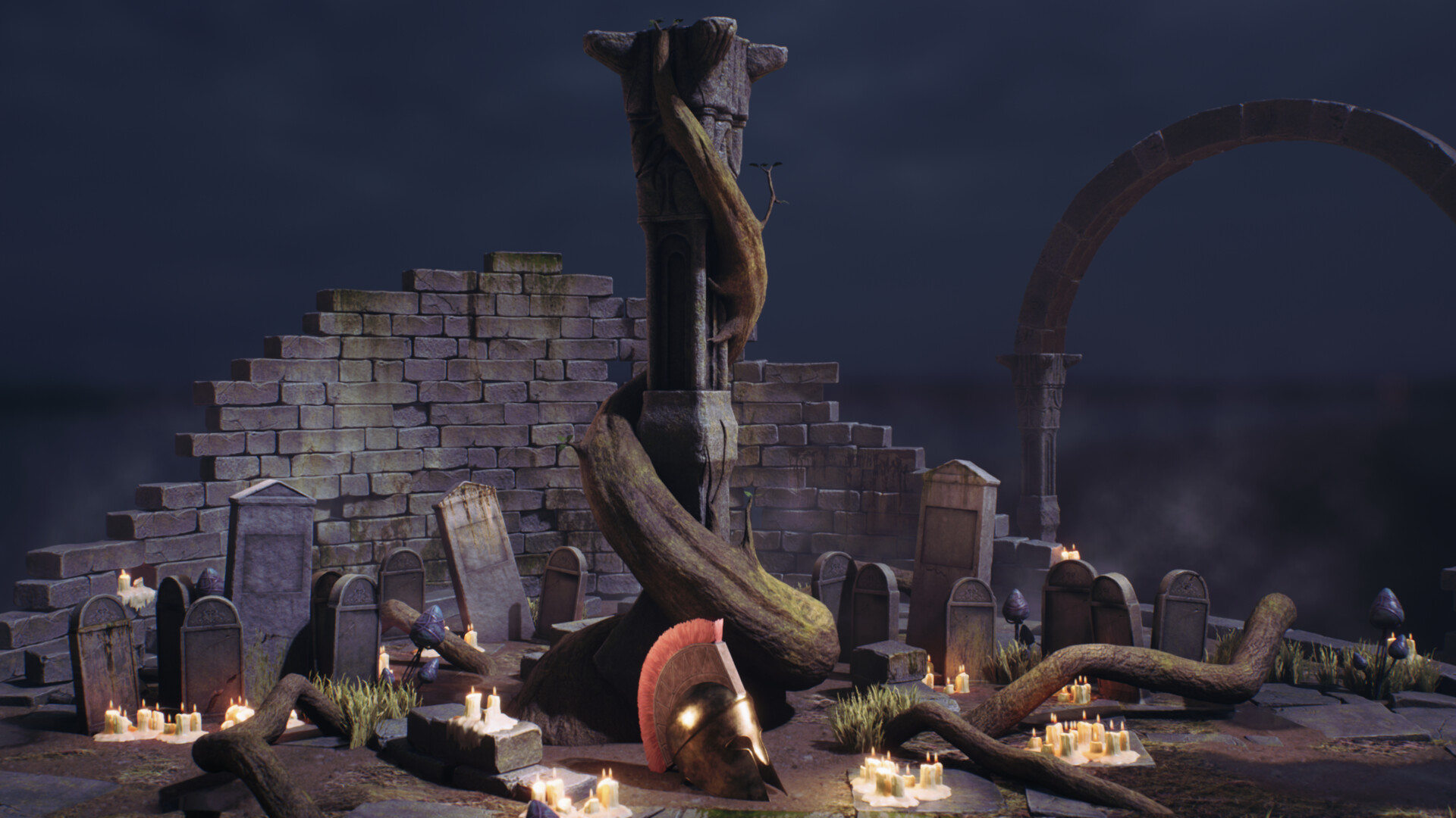 ArtStation - Diorama Spartan Memorial