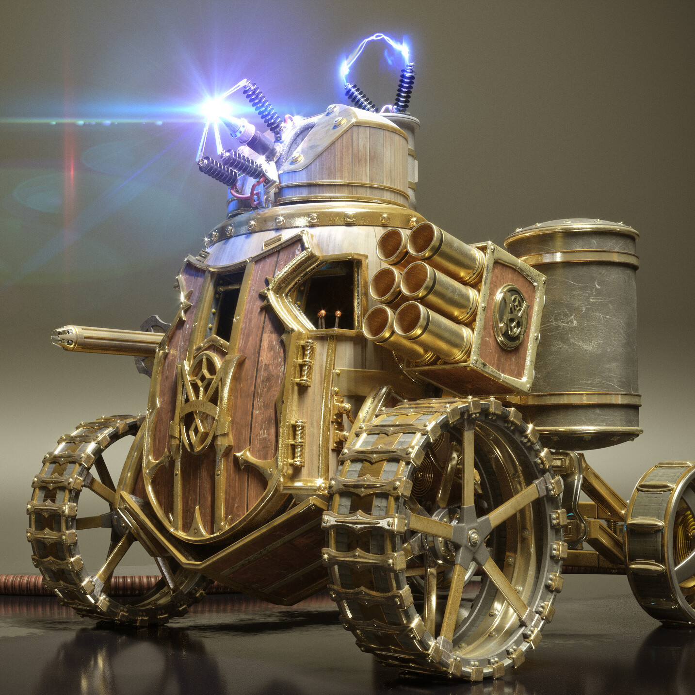 ArtStation - Steampunk Crowd Control Tank