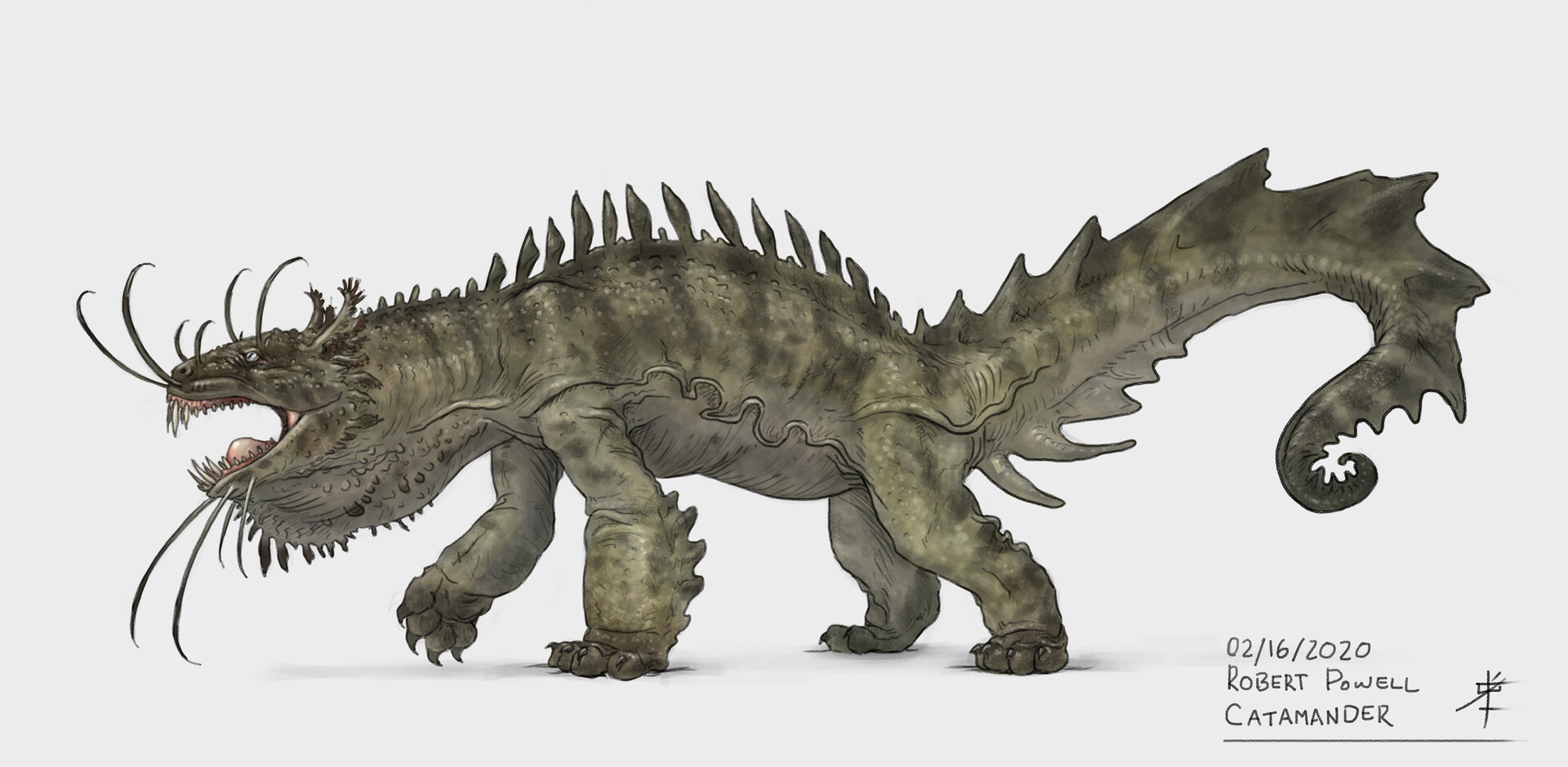 ArtStation - "Catamander" Tetrapod creature