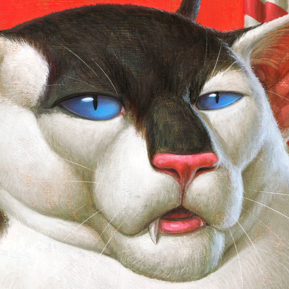 ArtStation - Blob Cats - III. Oriental Shorthair on Red