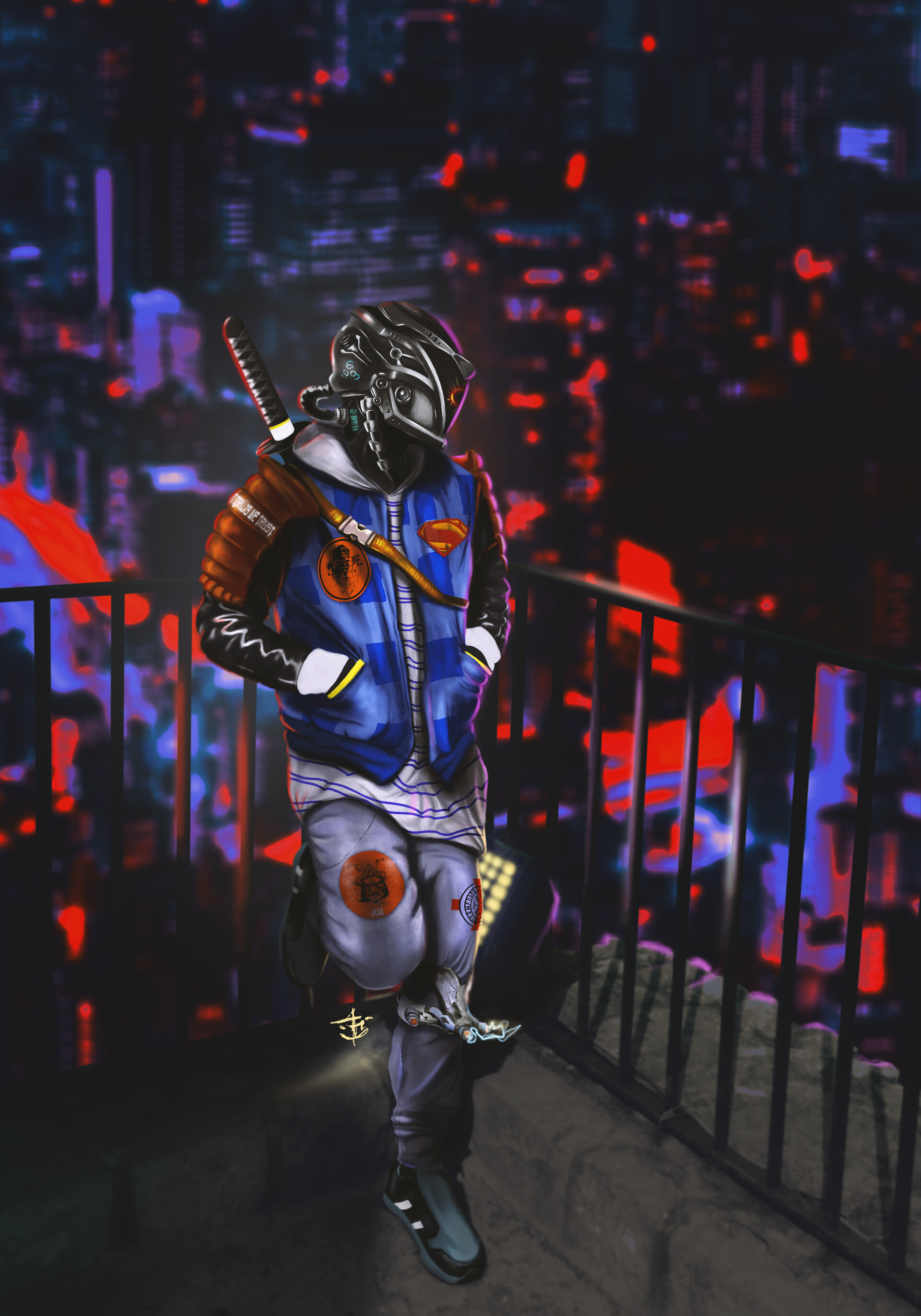 ArtStation - Samurai Cyberpunk