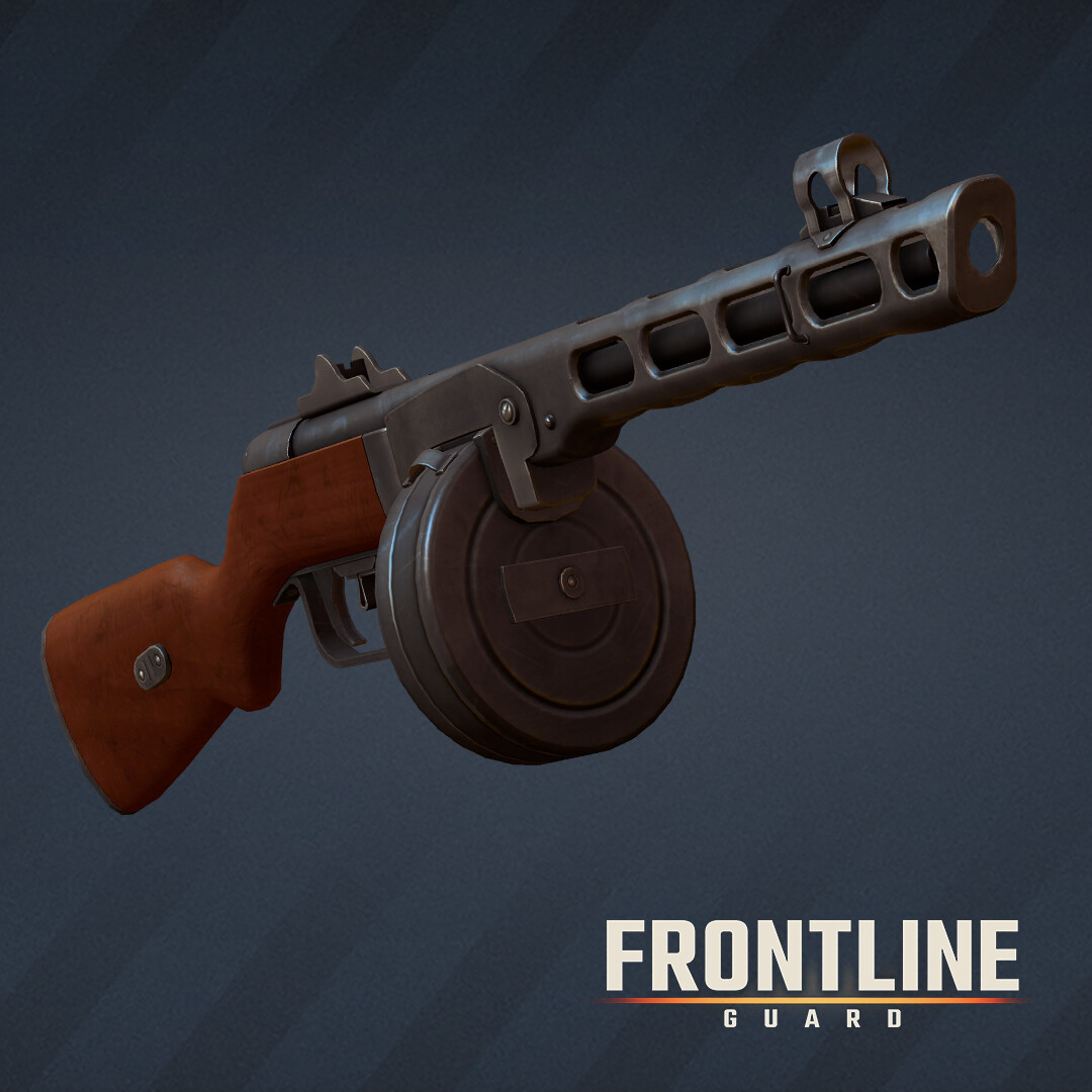 ArtStation - PPSH-41. Low poly, Mobile | Frontline Guard: WW2