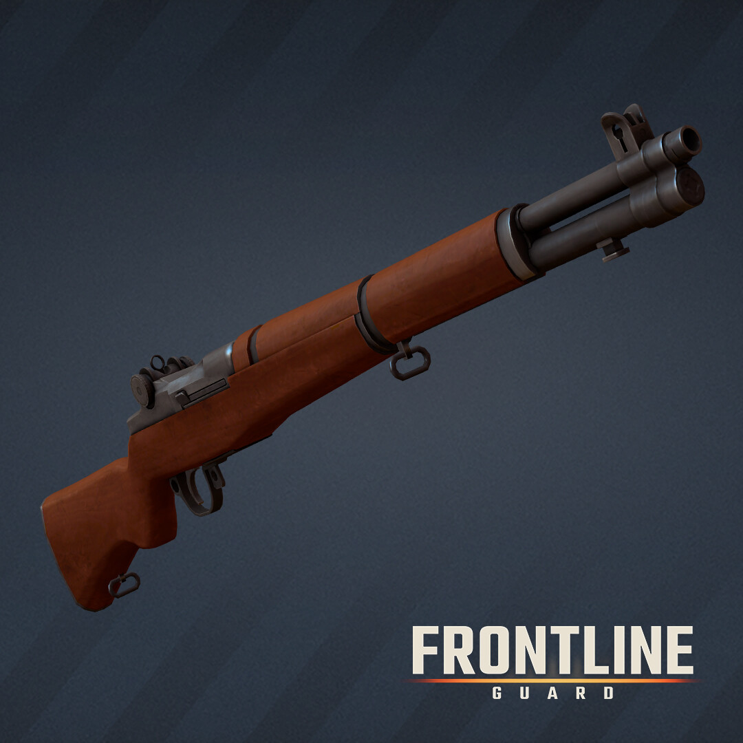 Andrey Makeev - M1 Garand. Low poly, Mobile | Frontline Guard: WW2