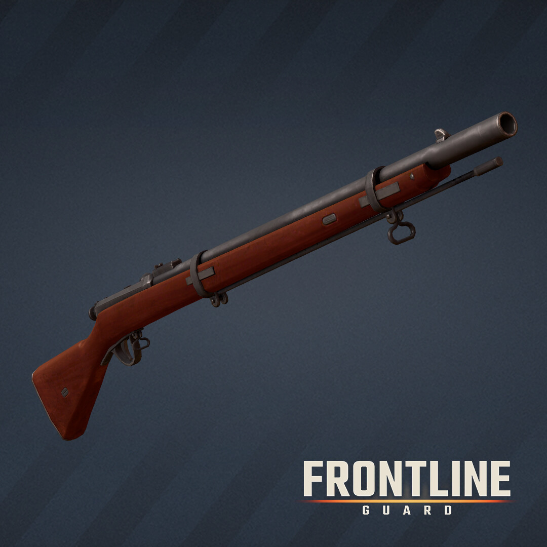 ArtStation - Berdan rifle. Low poly, Mobile | Frontline Guard: WW2