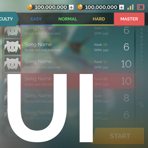 ArtStation - Rhythm Game UI