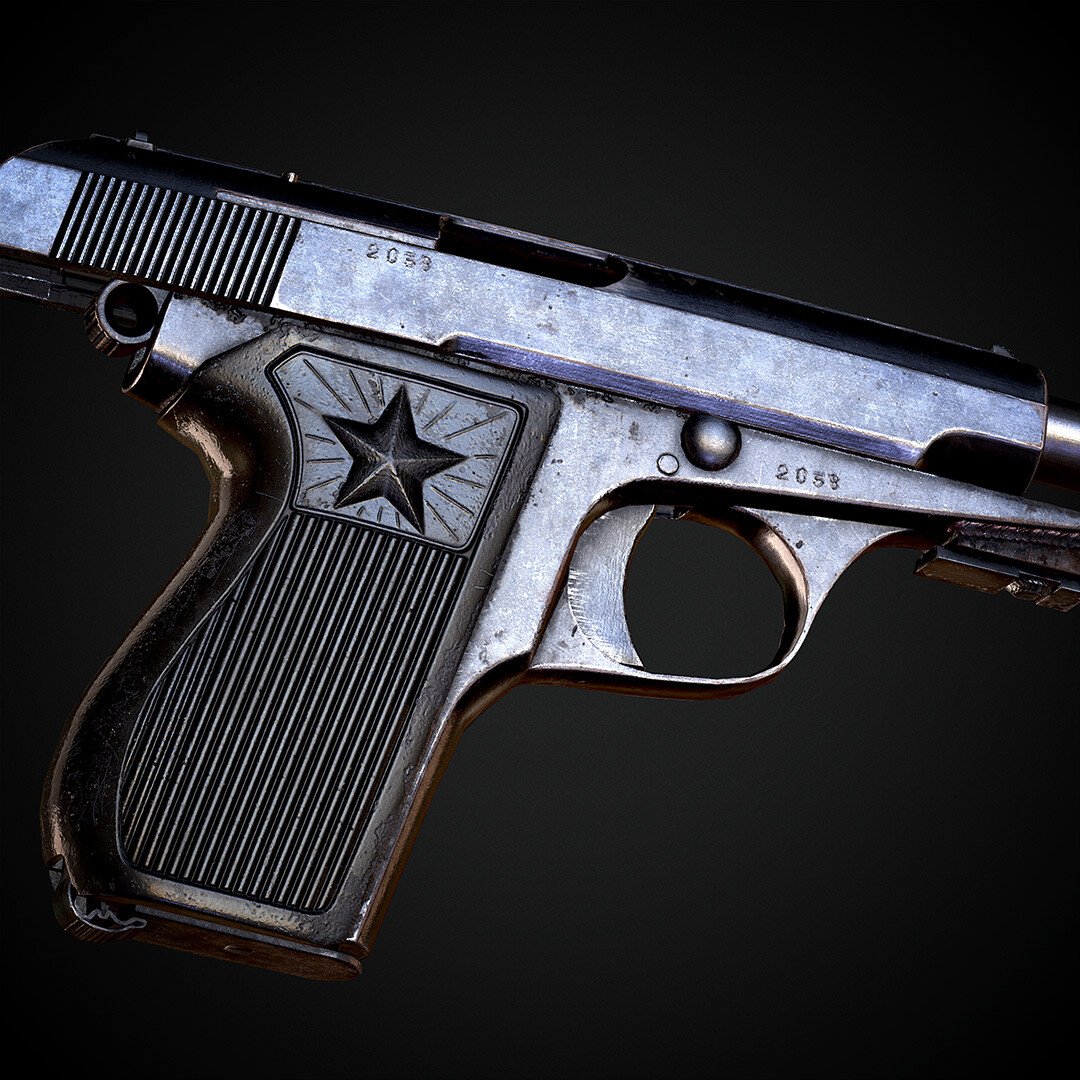 ArtStation - 'Type 70' - North Korean semi-automatic pistol, Clément Moreau