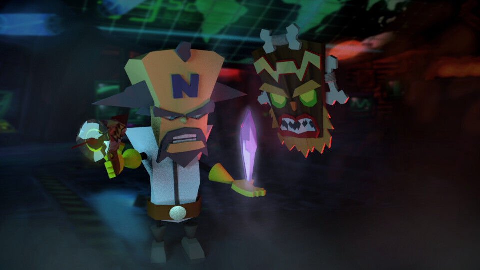 ArtStation - Dr.Neo Cortex and Uka Uka