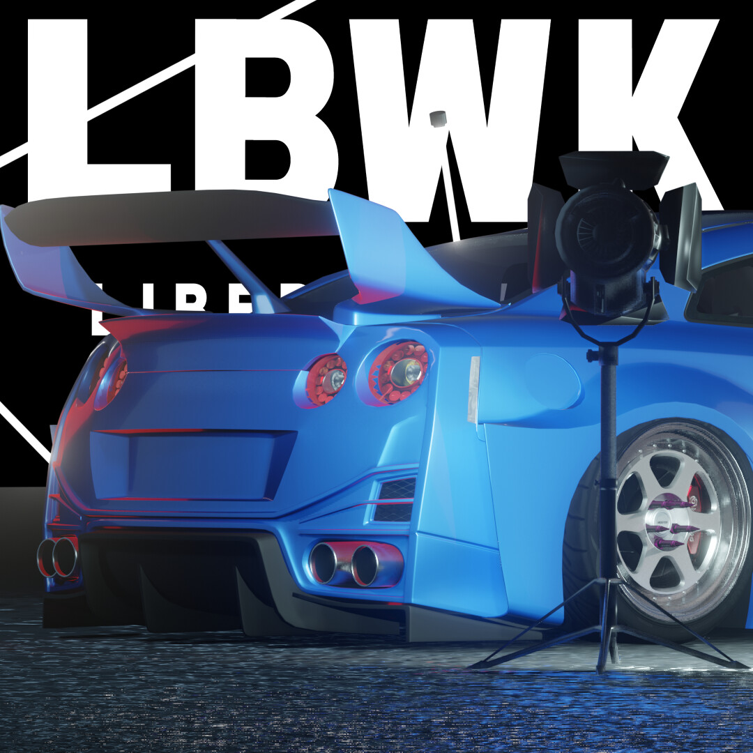 ArtStation - Nissan GTR R35 Liberty Walk SHILOUETTE