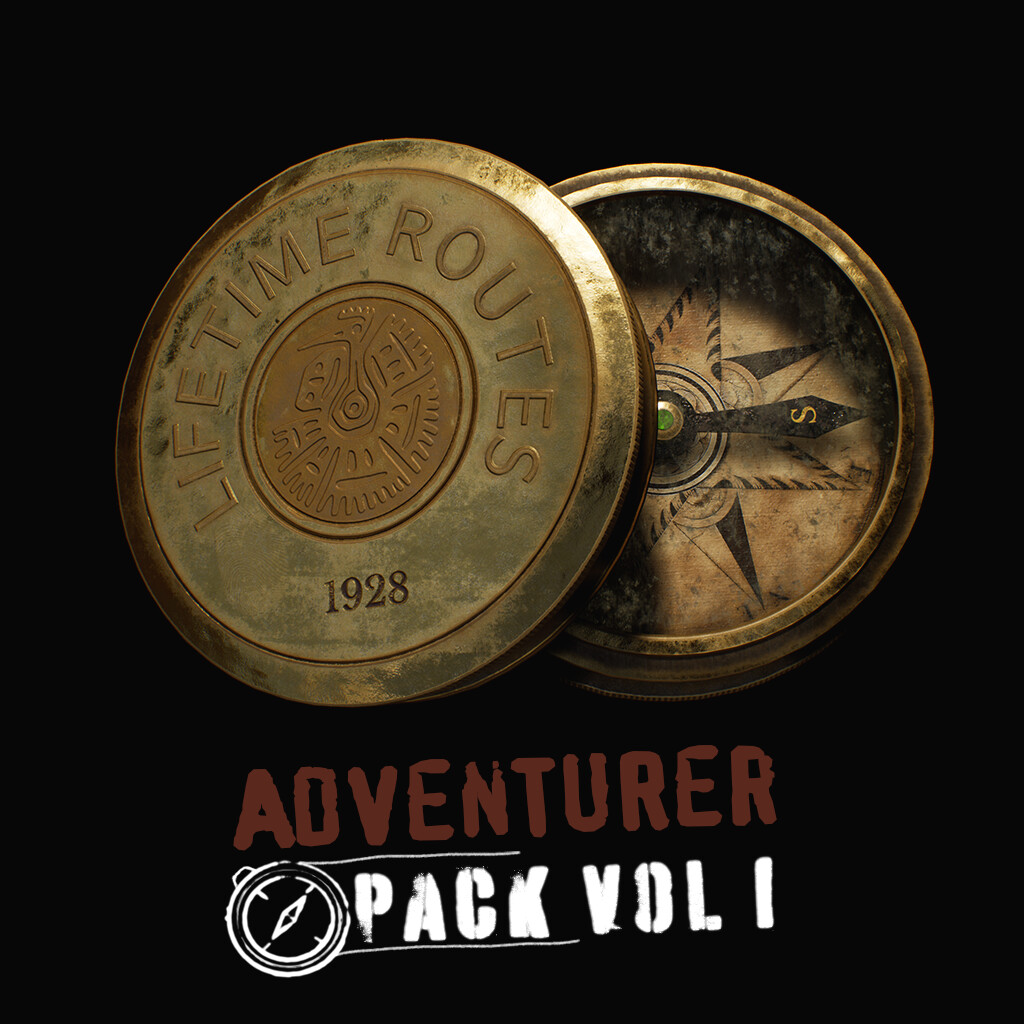 ArtStation - Adventurer Pack - Compass with Leather Case