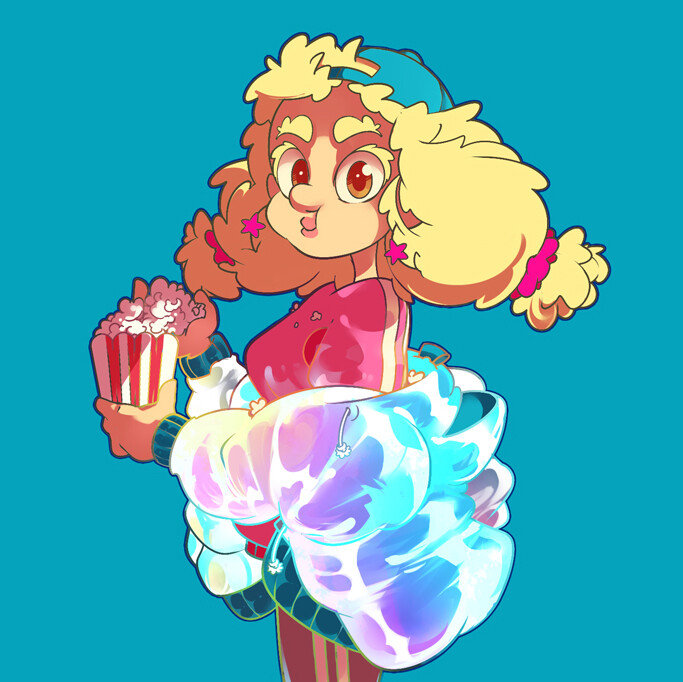 ArtStation - Popcorn girl