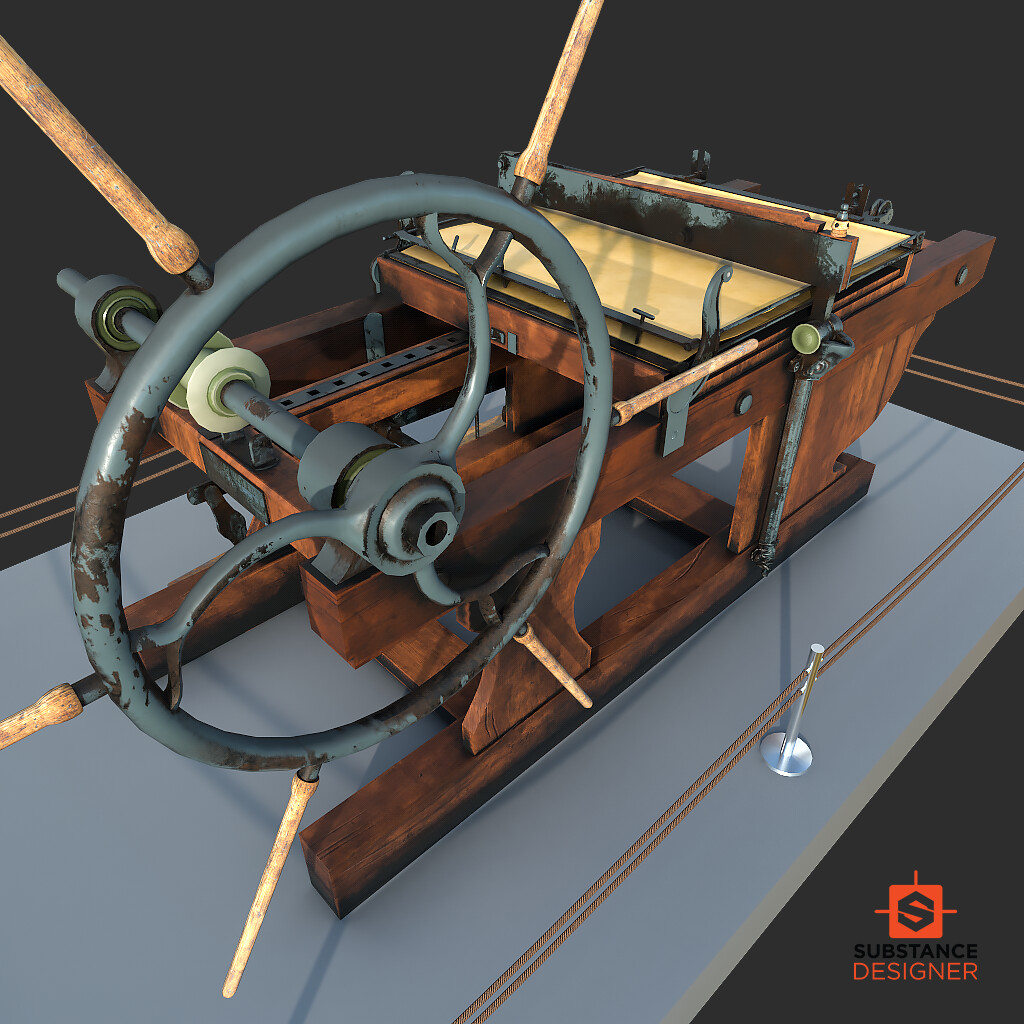 ArtStation - Poulaq Printing old machine