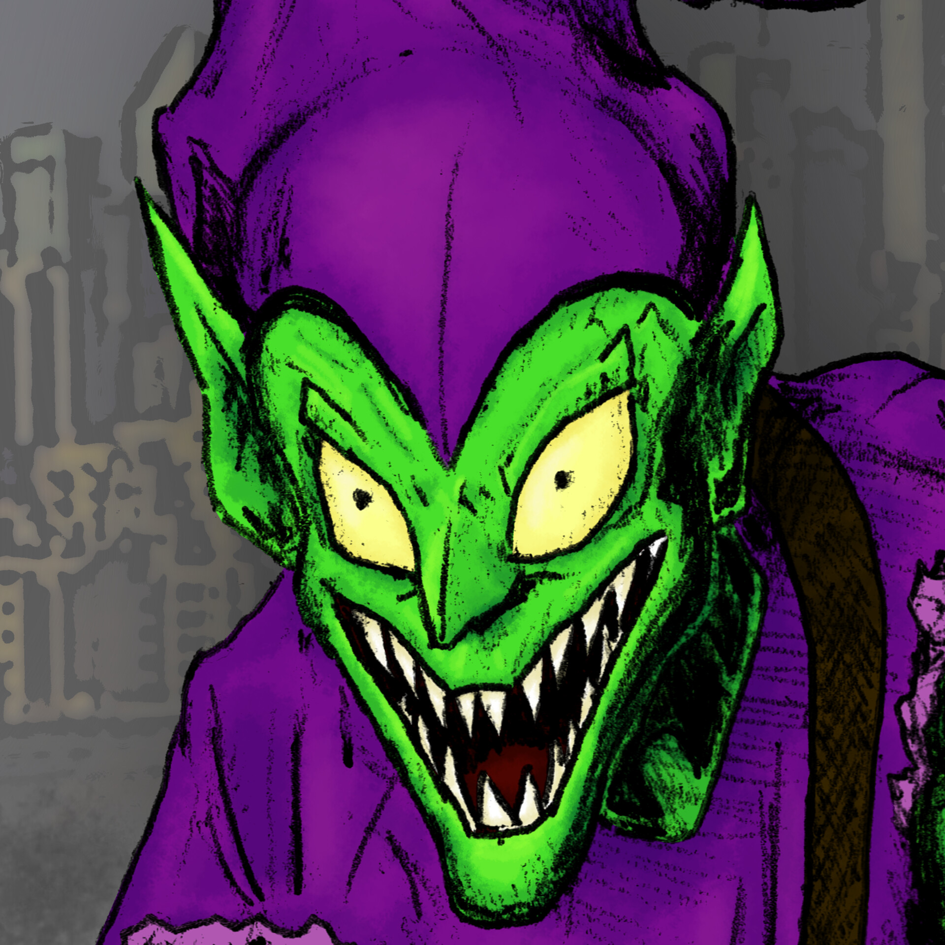ArtStation - The Green Goblin's Frightful Grin of Triumph