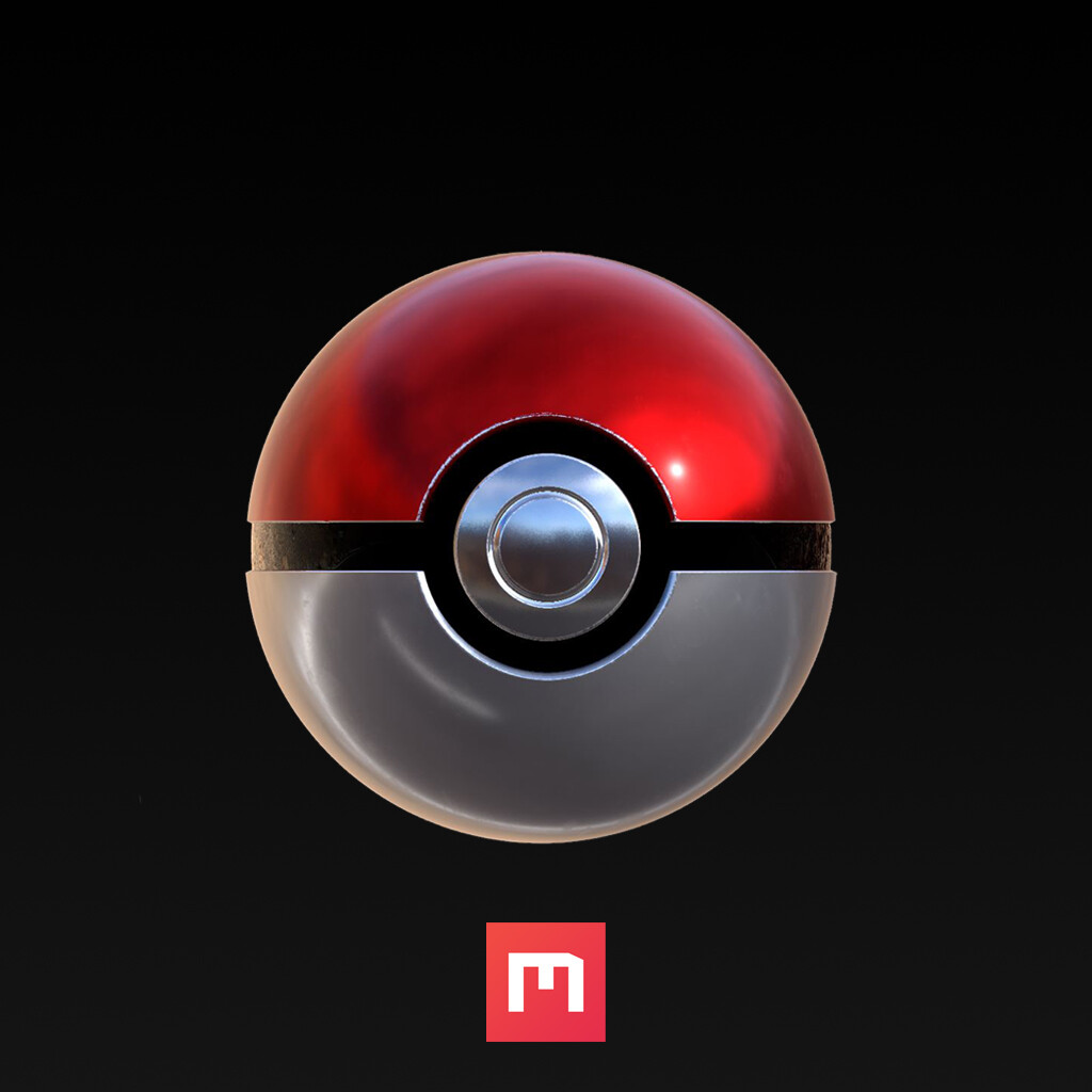 ArtStation - Mixer 2020: Procedural Pokéball