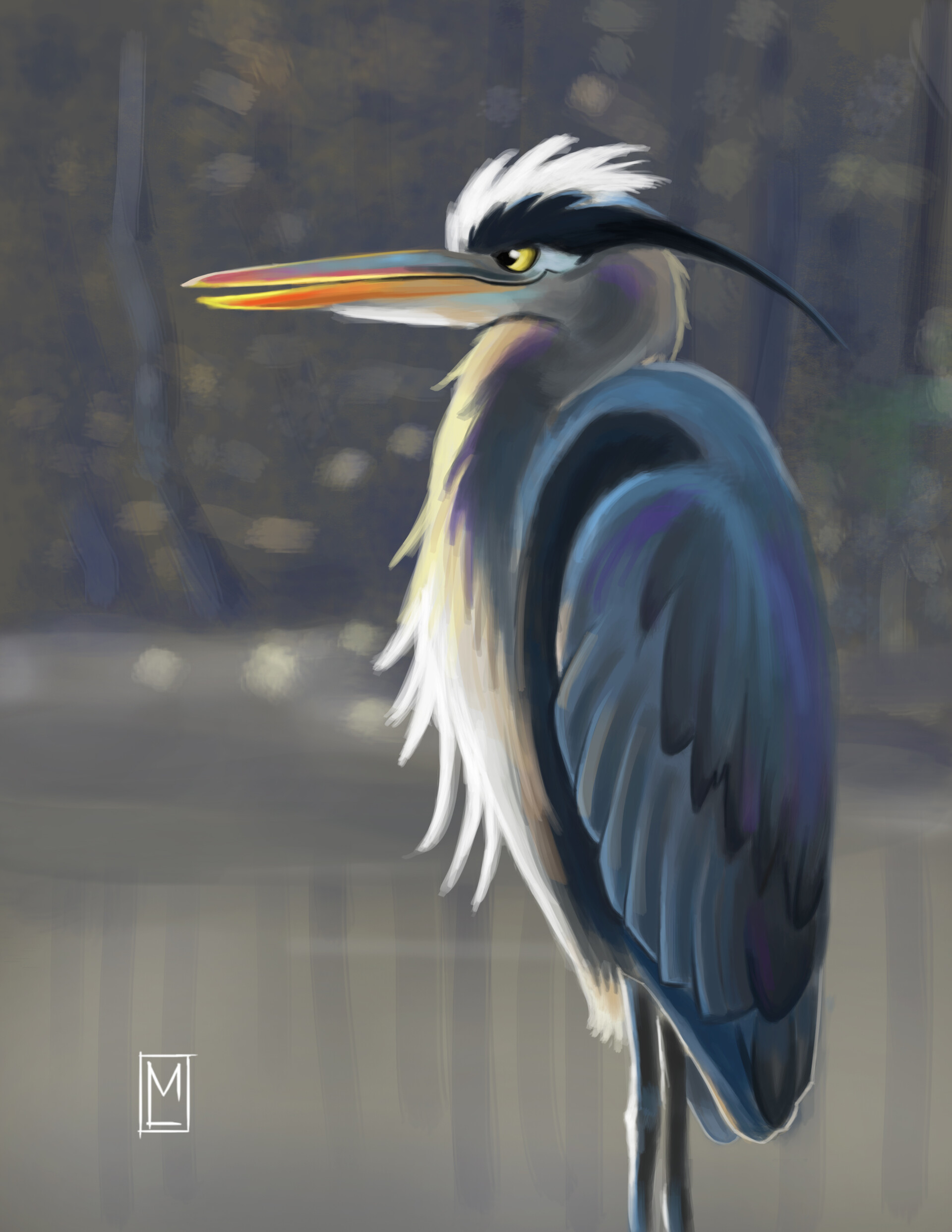 ArtStation - Villainous Blue Heron