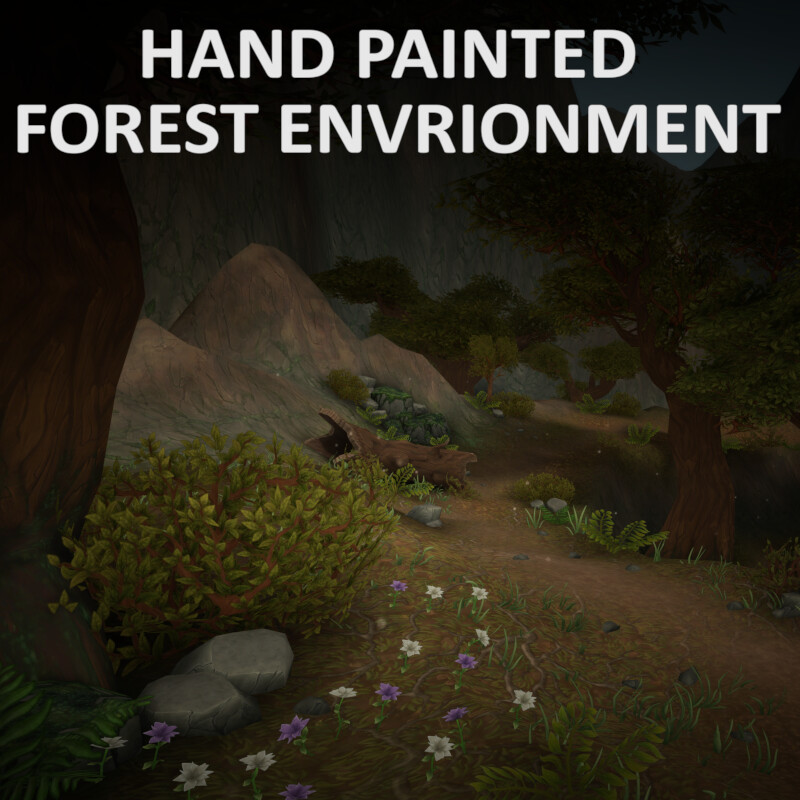 ArtStation - Hand Painted Forest