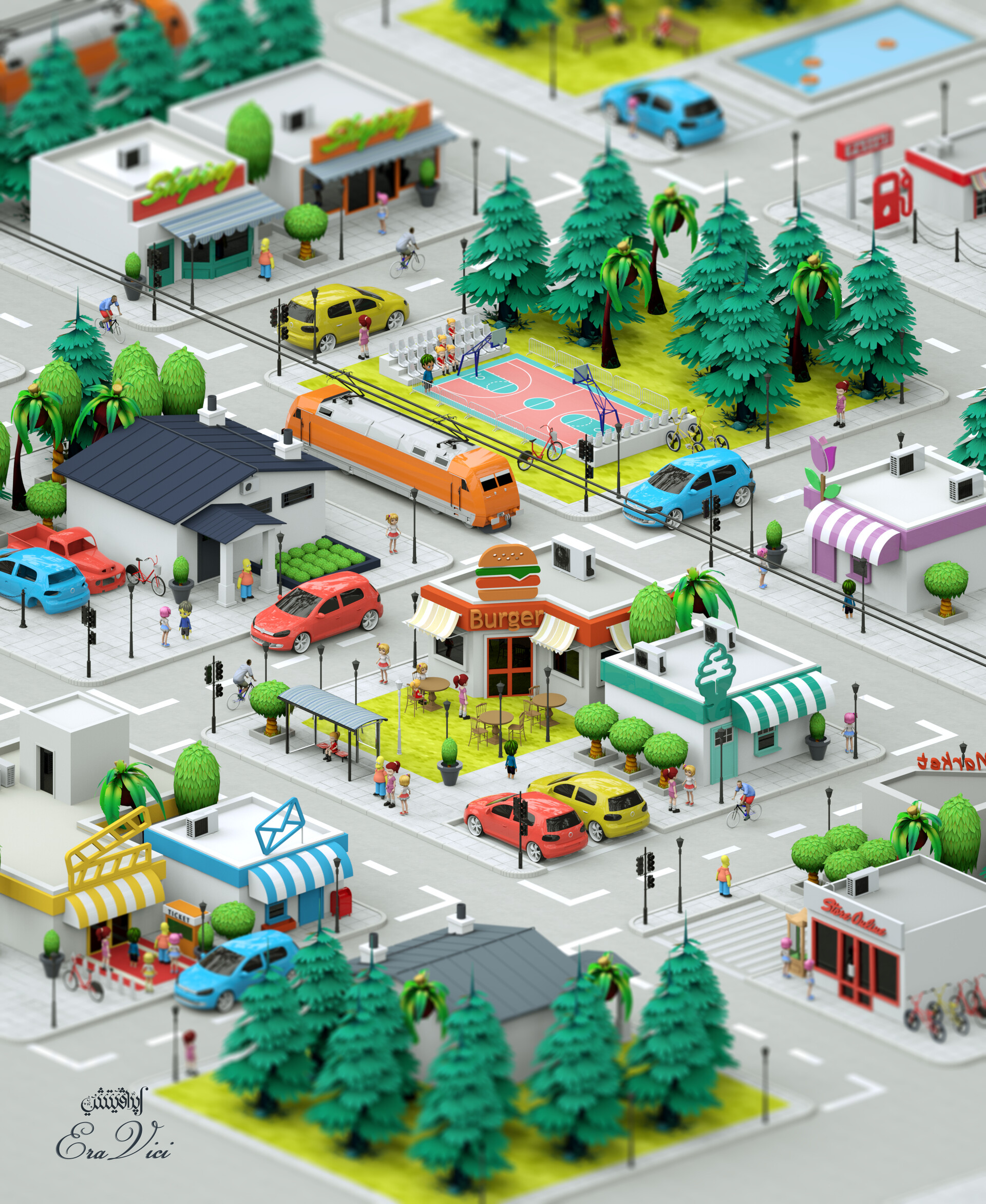 ArtStation - 3D City Isometric