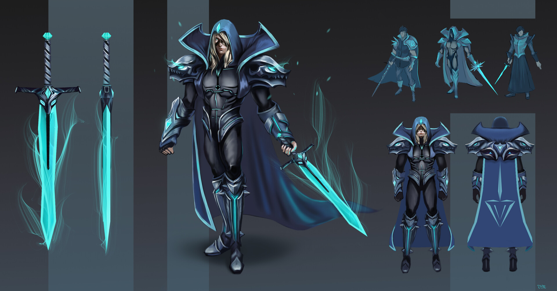 ArtStation - Dark mage swordsman concept.