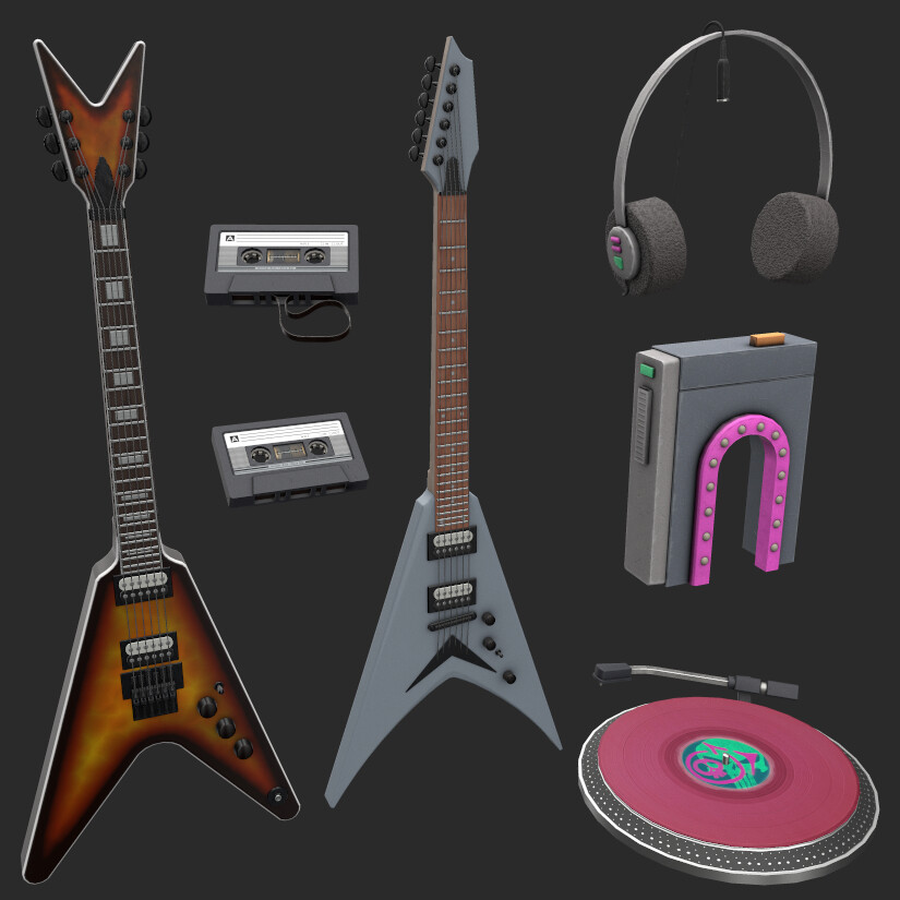 ArtStation - Props and Modular Components - Music Cave