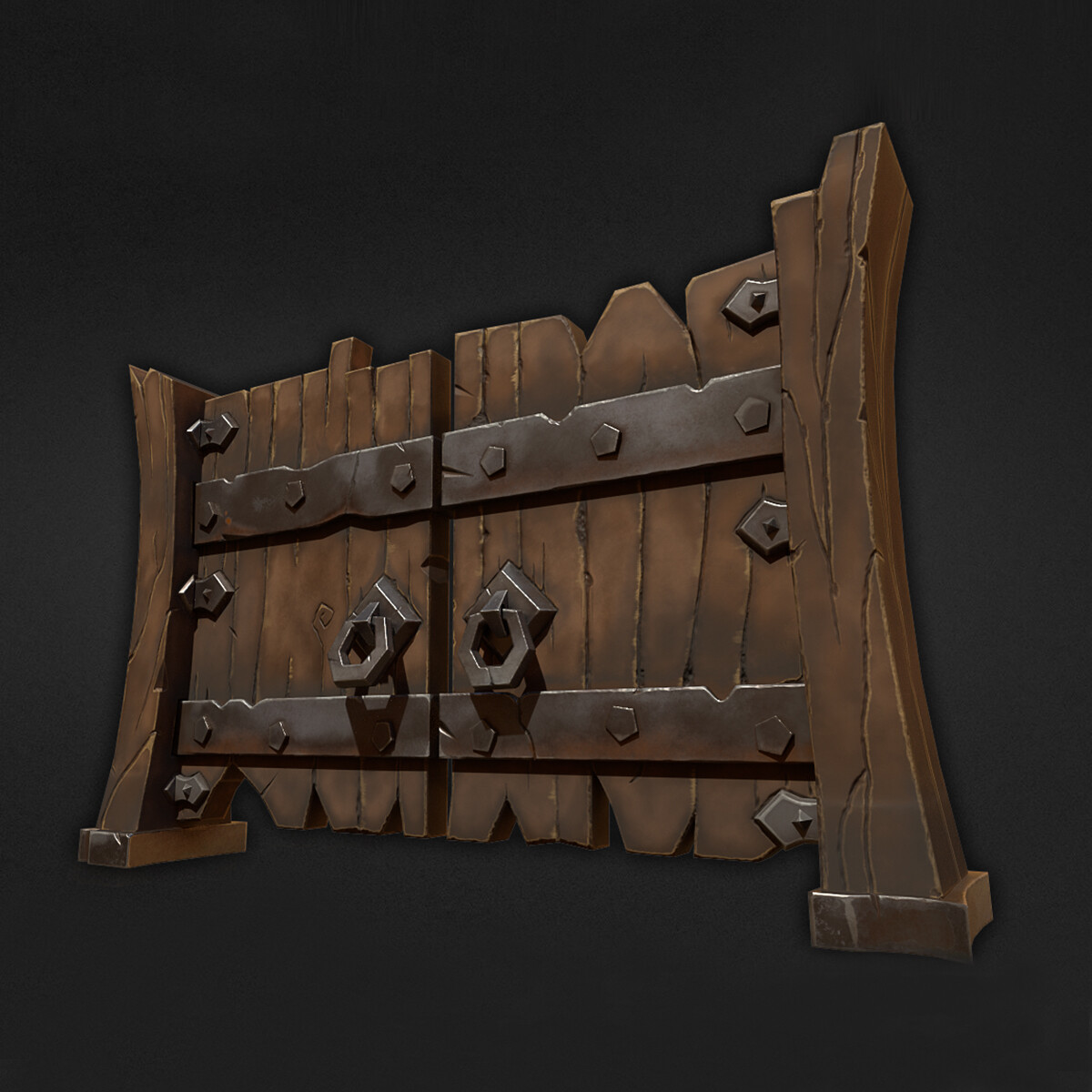 ArtStation - Stylized Wooden Door