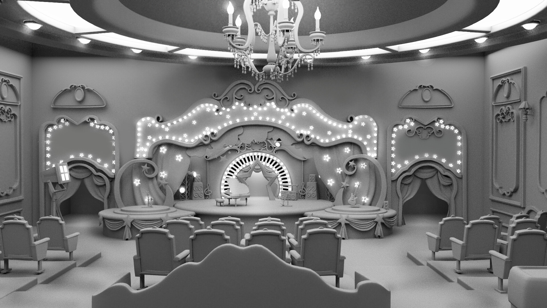 ArtStation - Music theatre modling