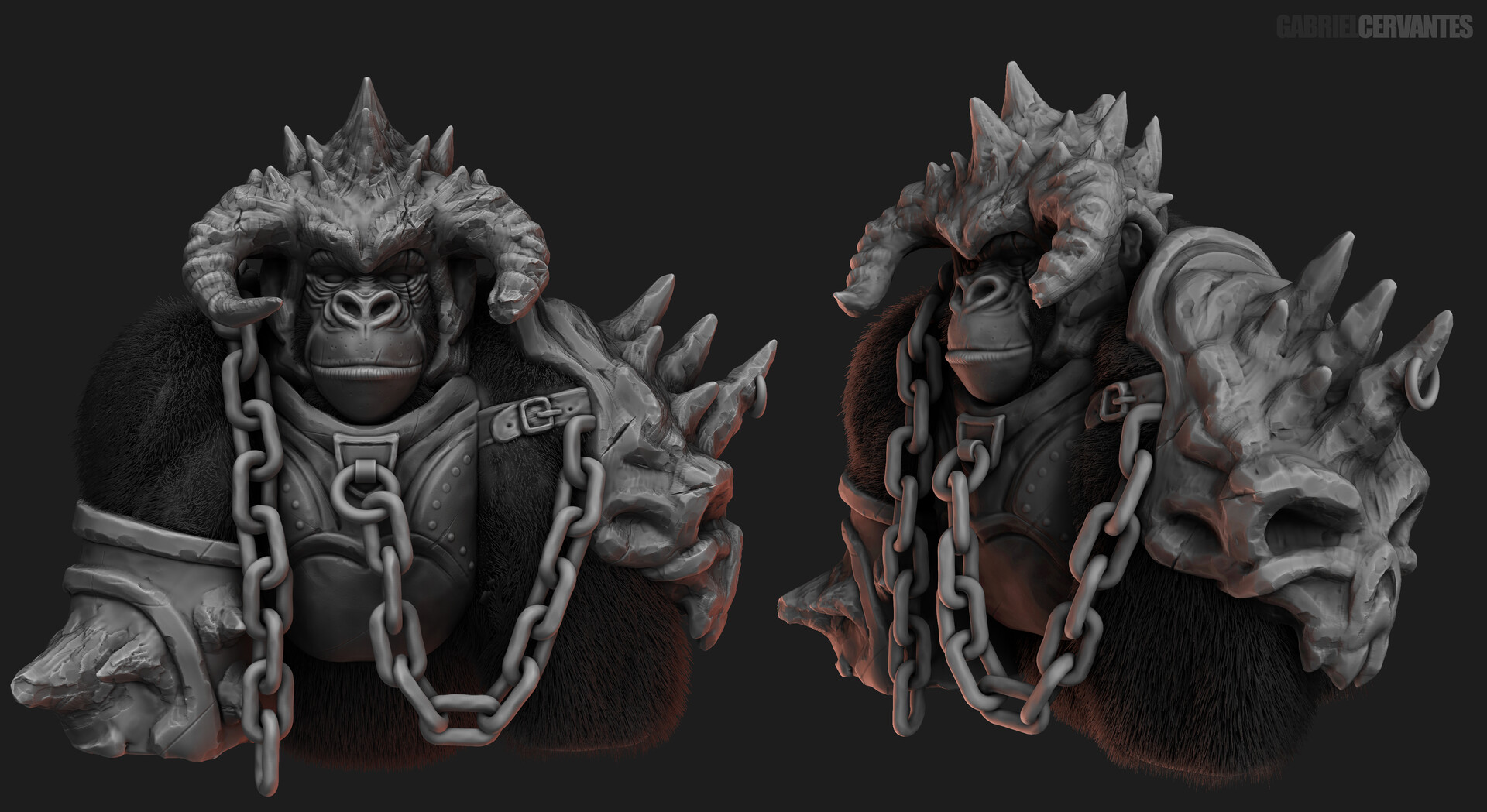 ArtStation - Demon Gorilla Sculpt