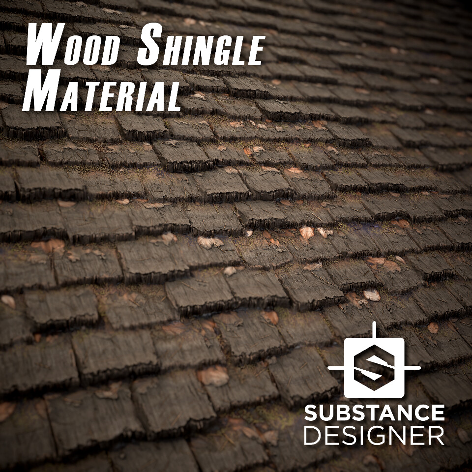 ArtStation - Wood shingle material