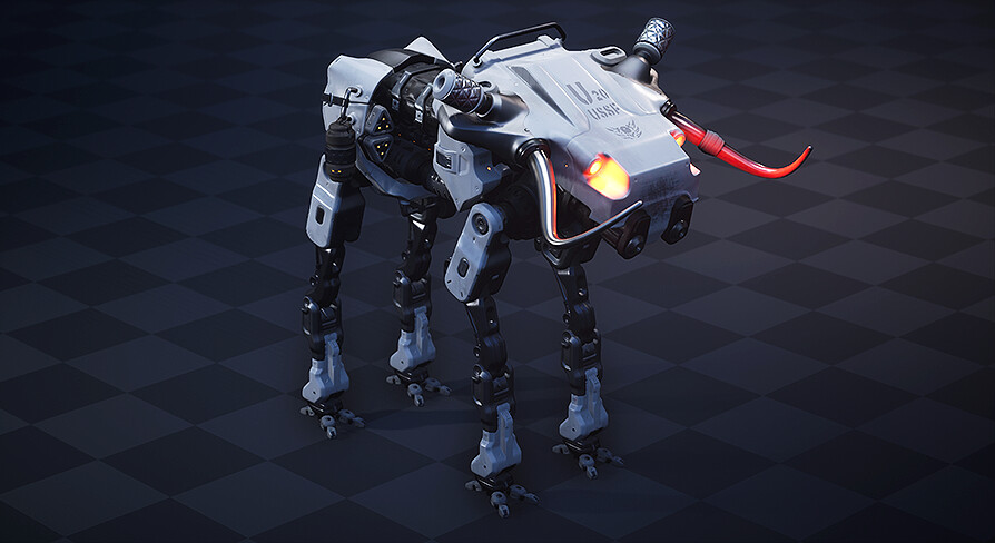 ArtStation - Sci Fi Bull Mech