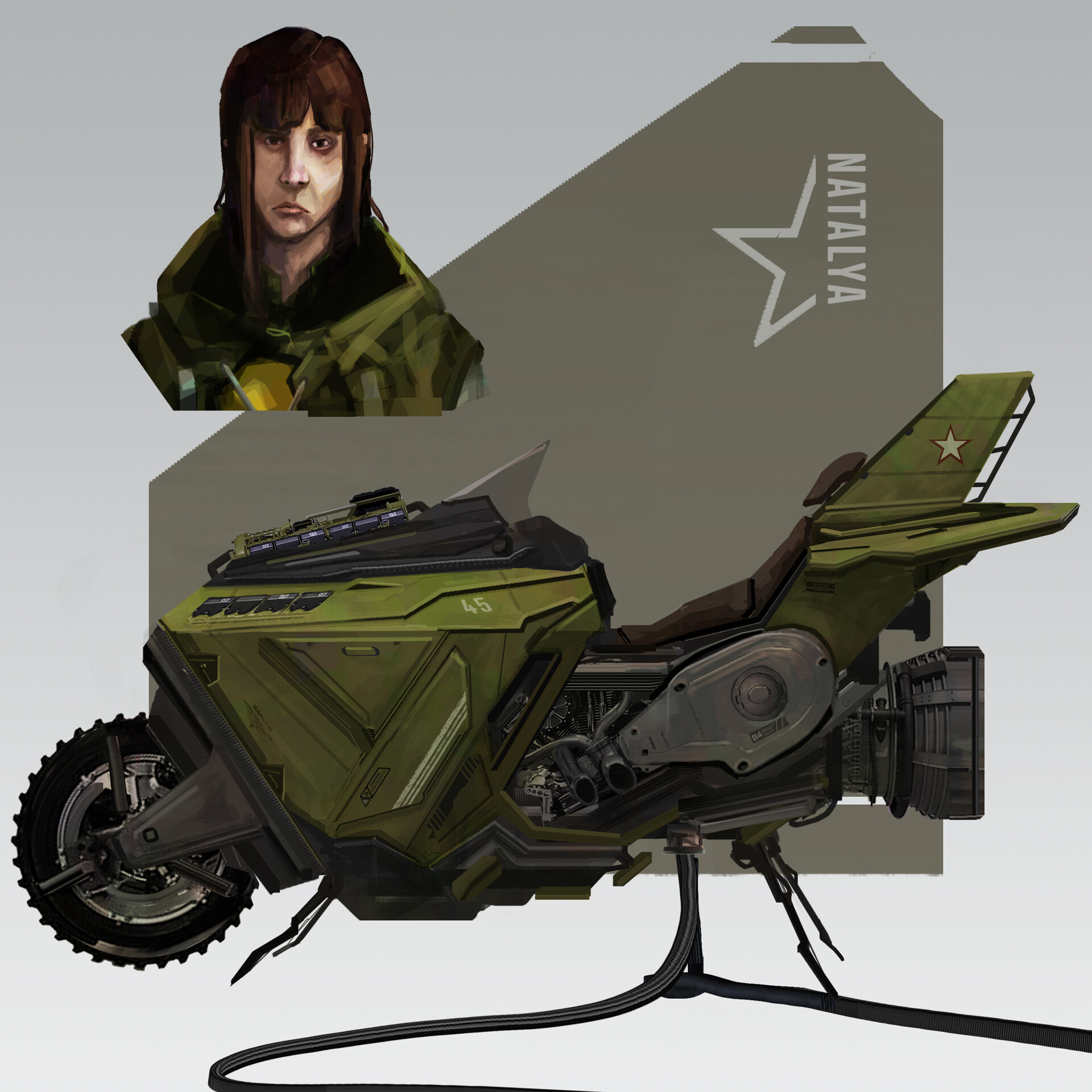 ArtStation - Scifi Racer Bike 2