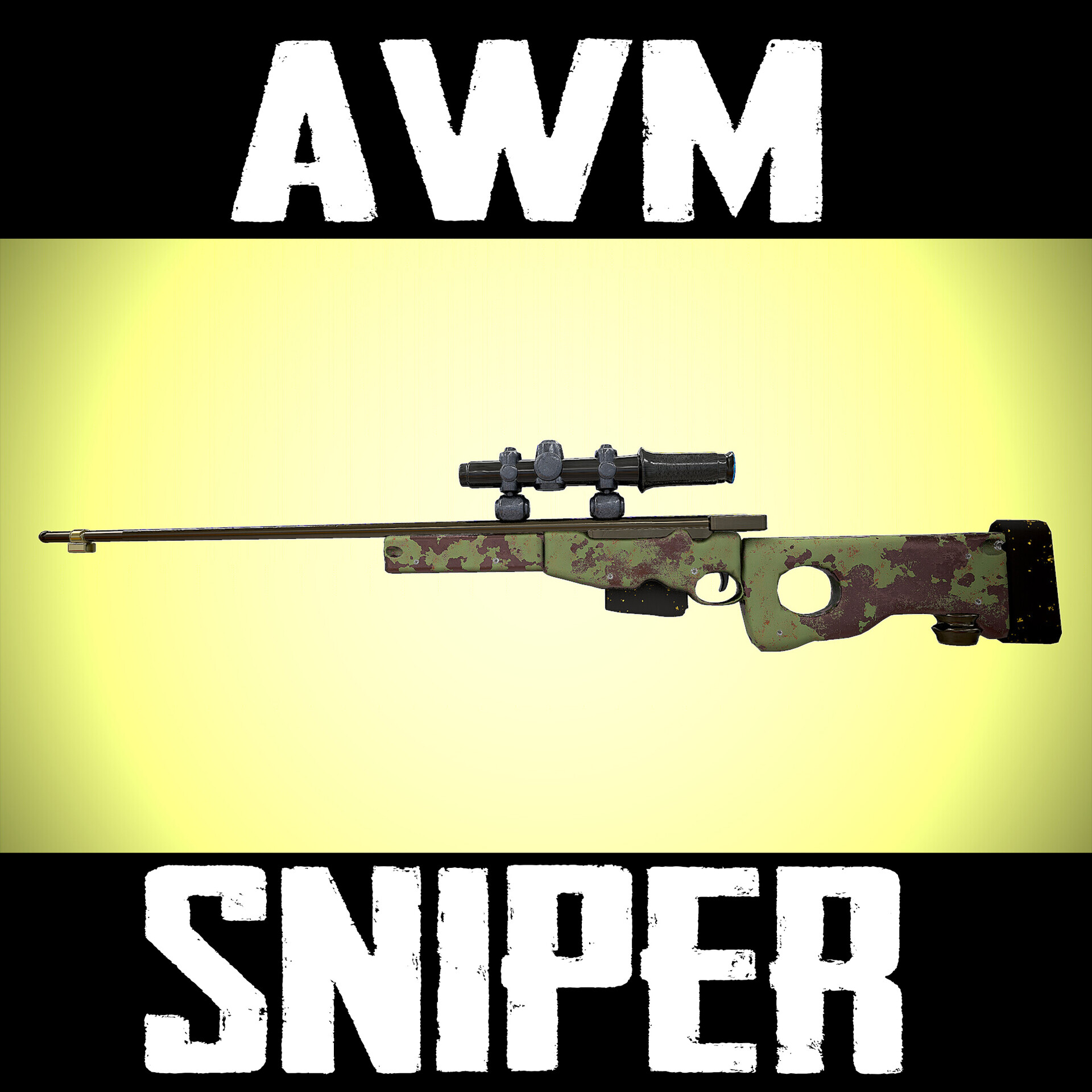 Sridharan Babu - AWM |Sniper | Gun 3D Model |High Poly